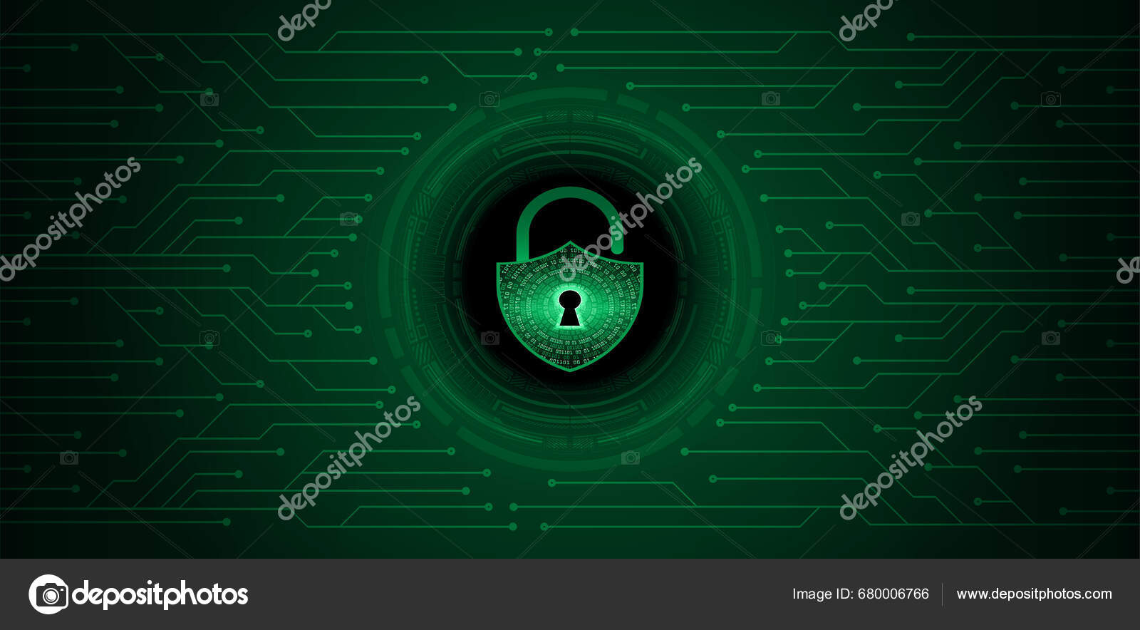 Cyber Security Concept Abstract Background Lock Stock Vector by ...
