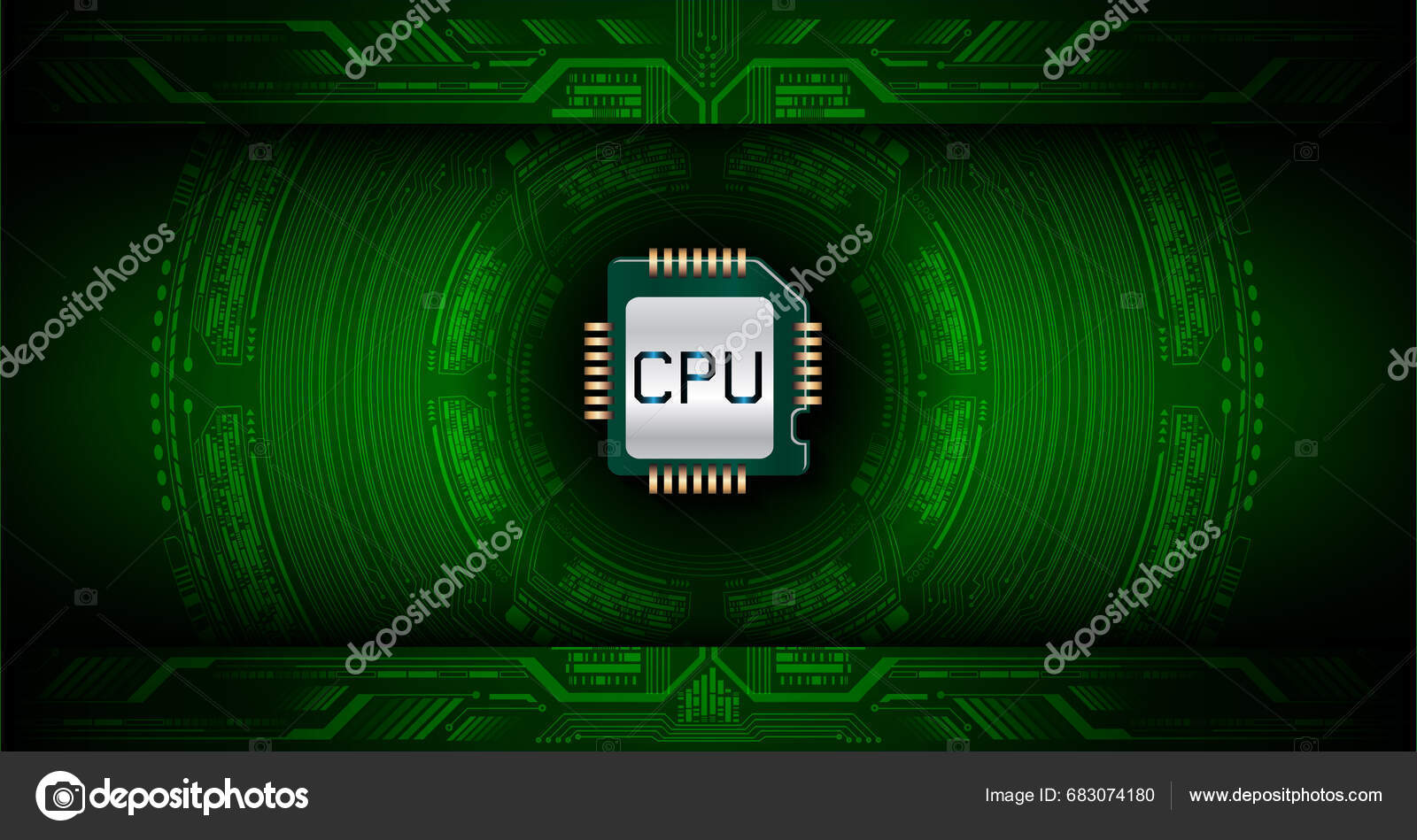 Cpu Cpu Circuit Board Cpu Symbol Processor Icon Stock Vector by ...