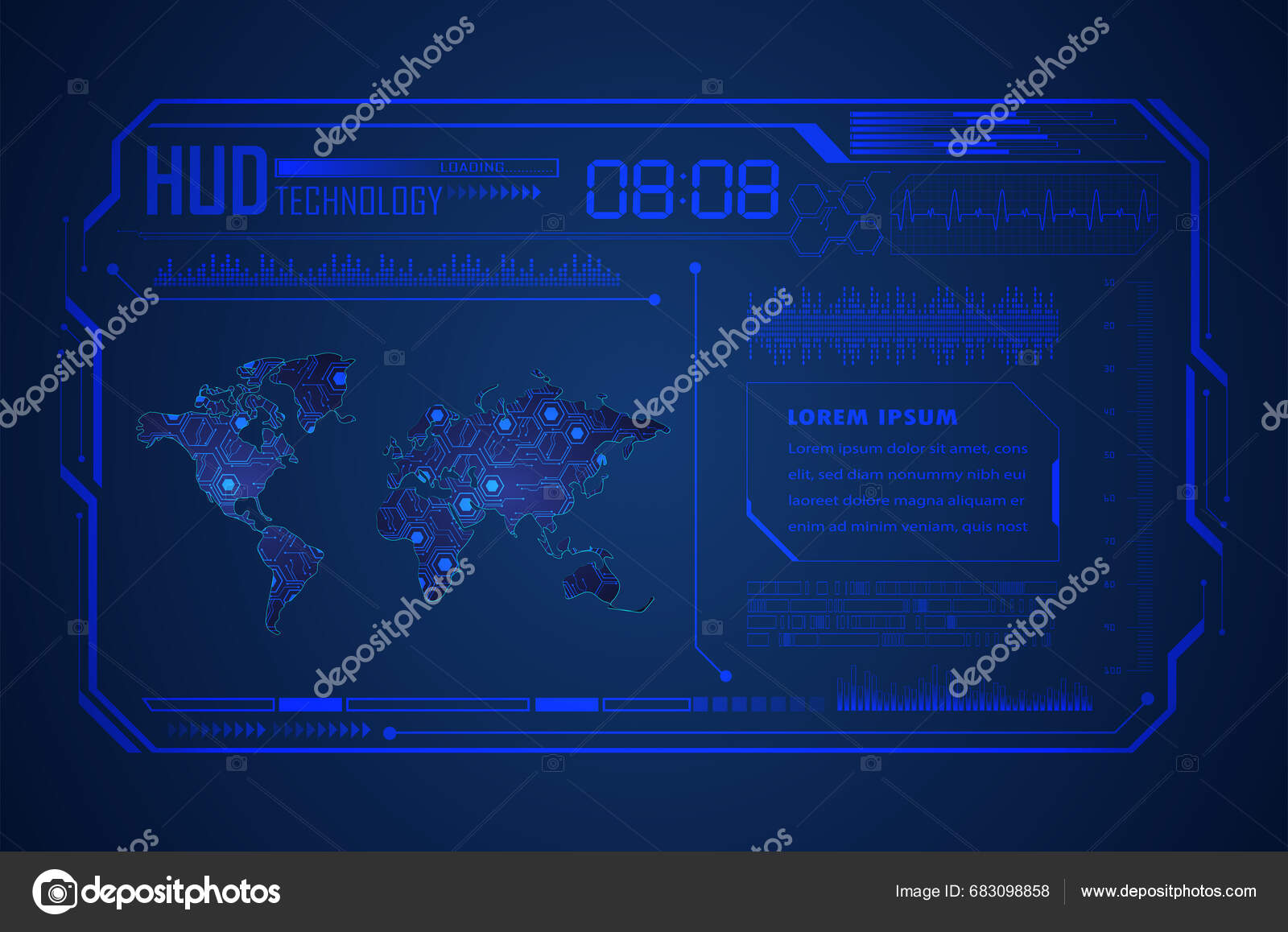 Futuristic Hud Hud Interface Futuristic Interface Background Design ...
