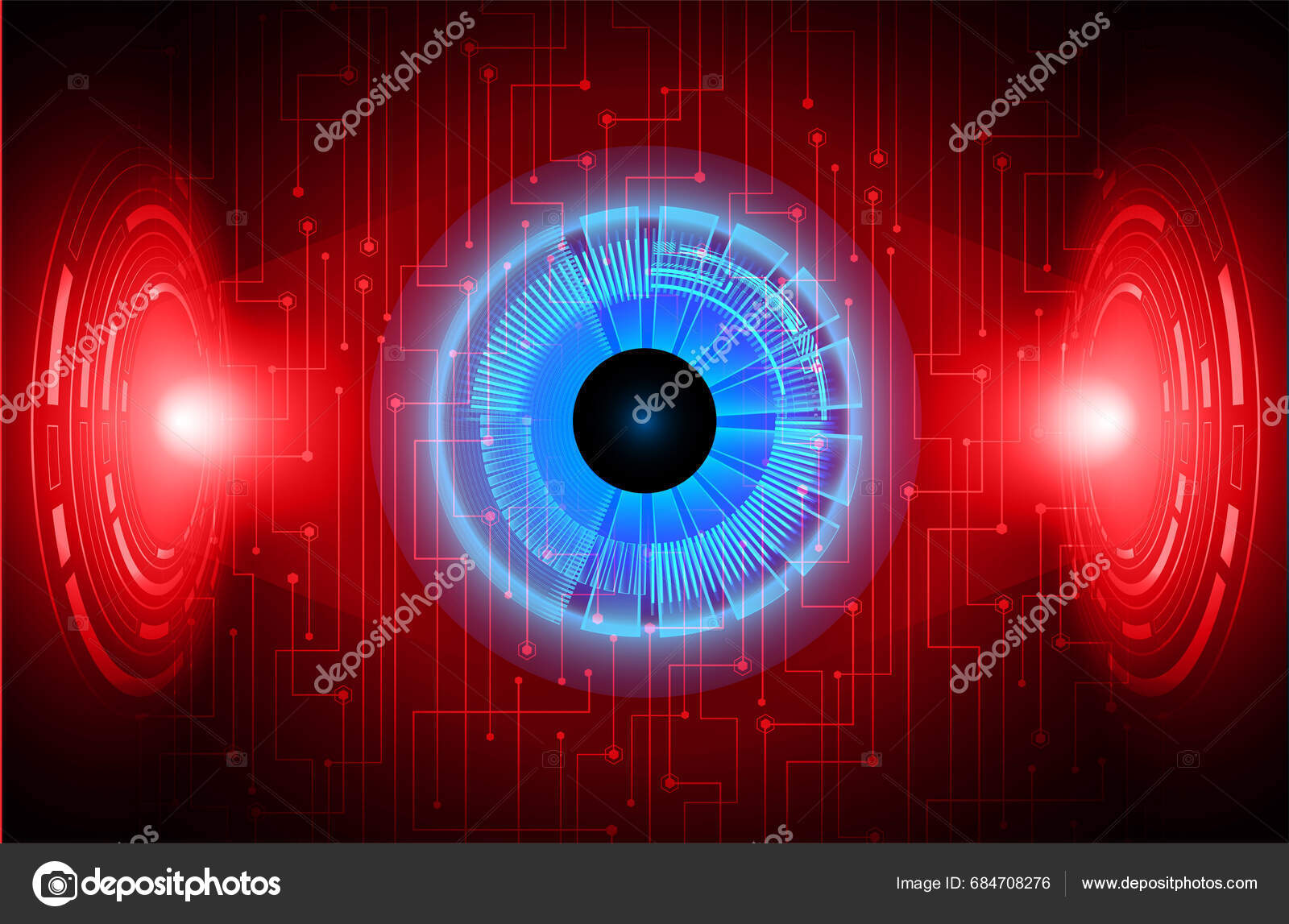 Cyber Circuit Future Technology Concept Background Stock Vector by ...