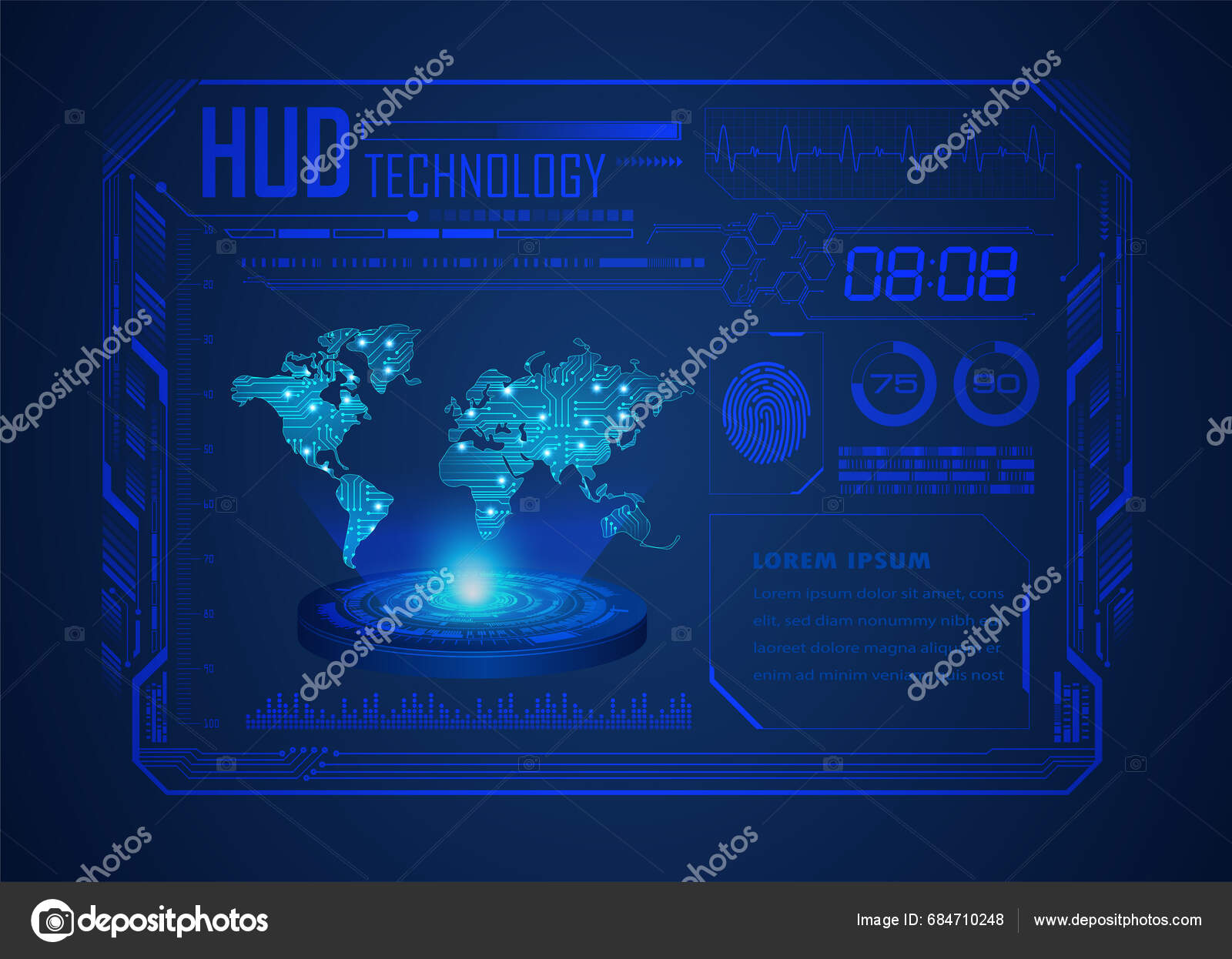 Hud Futuristic Interface Vector Illustration Stock Vector by ©titima157 ... Hud Futuristic Interface Vector Illustration Stock Vector by ©titima157 ...