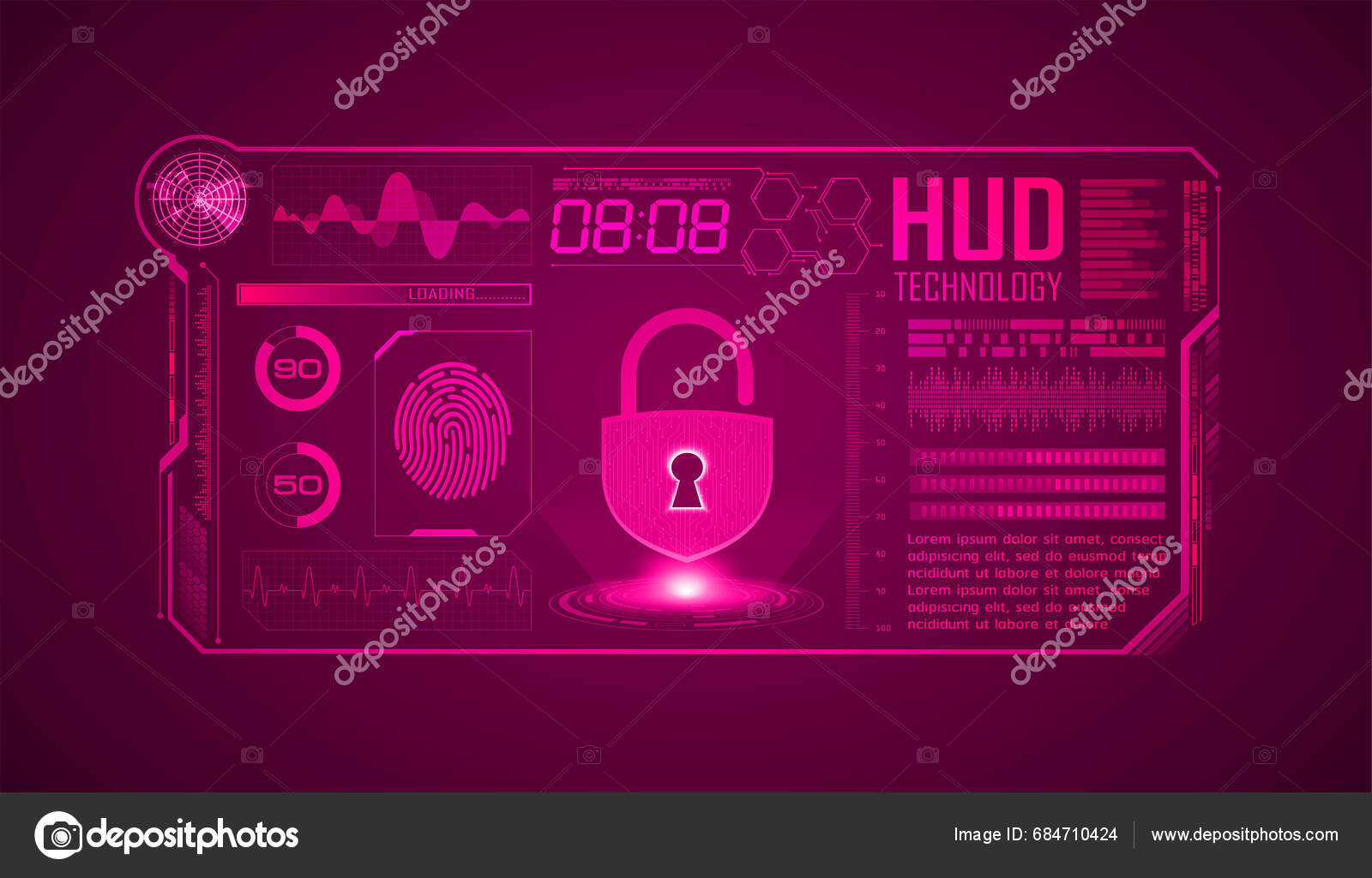 Padlock Cyber Security System Cyber Security Technology Concept Vector ... Padlock Cyber Security System Cyber Security Technology Concept Vector ...