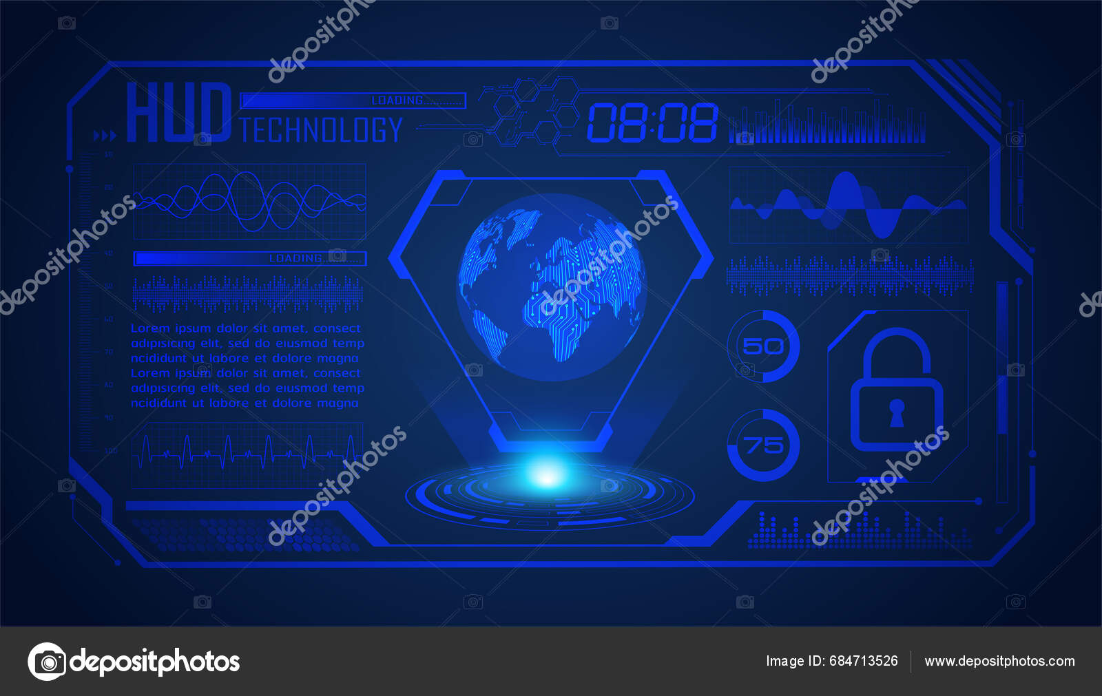 Futuristic Hud Interface Hud Elements Screen Future Futuristic ...