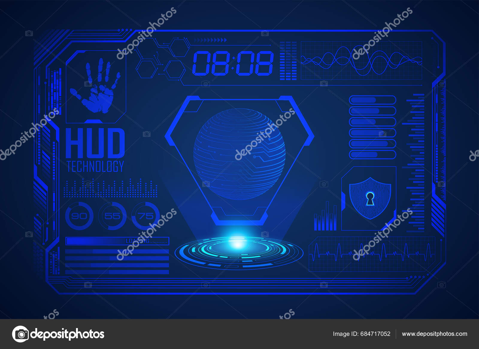Cyber Security Future Technology Concept Background Stock Vector by ...
