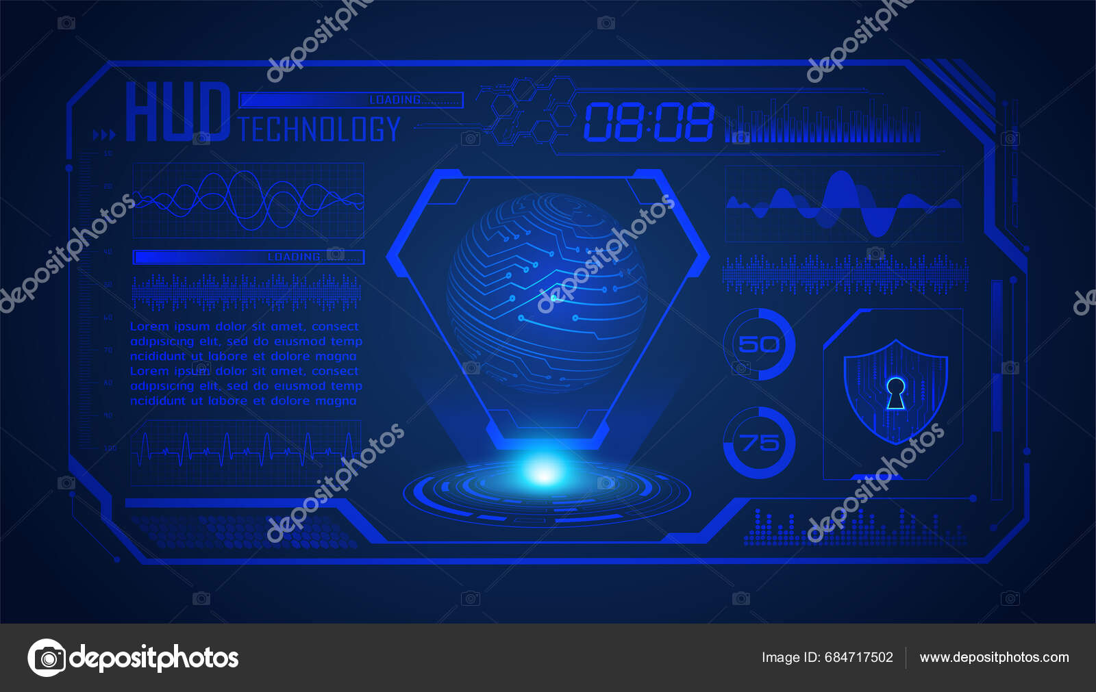 Cyber Security Future Technology Concept Background Stock Vector by ...