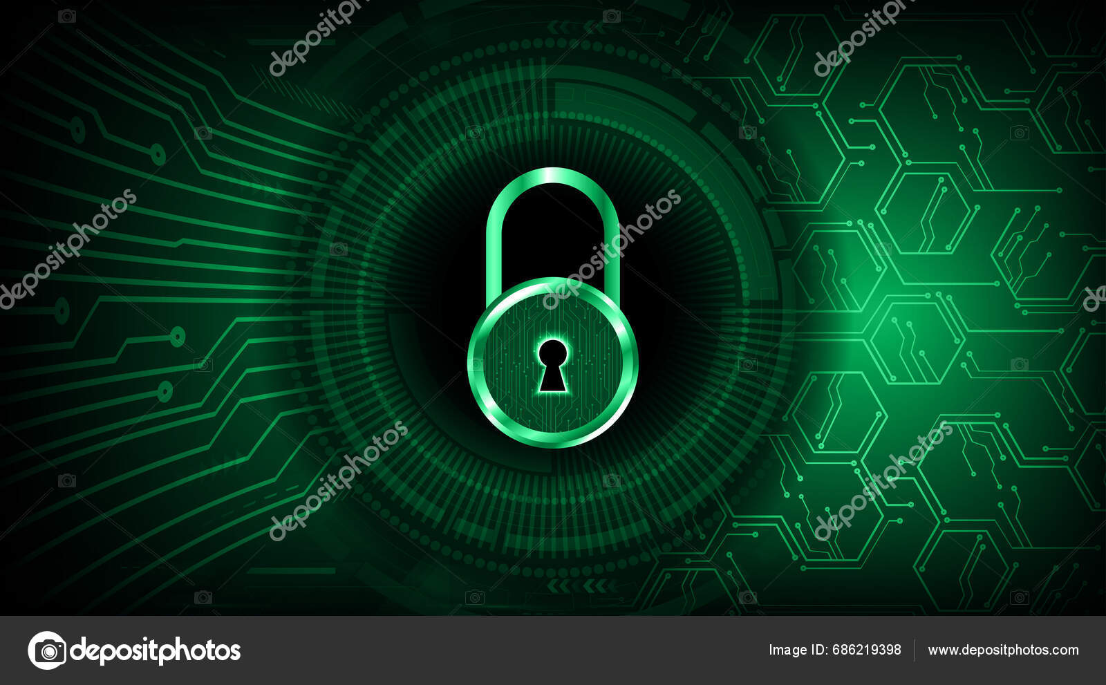 Padlock Digital Background Cyber Security Stock Vector by ©titima157 ...