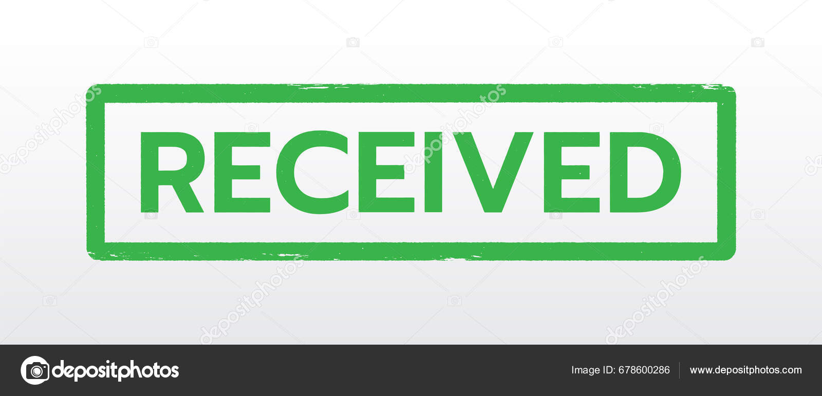 Green Received Stamp Vector Stock Vector by ©aiinue 678600286