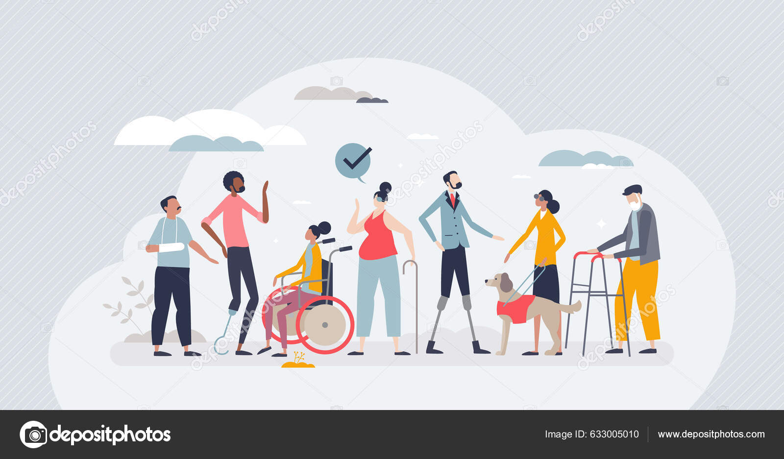 Americans Disabilities Act Ada Protection Law Tiny Person Concept Civil ... Americans Disabilities Act Ada Protection Law Tiny Person Concept Civil ...