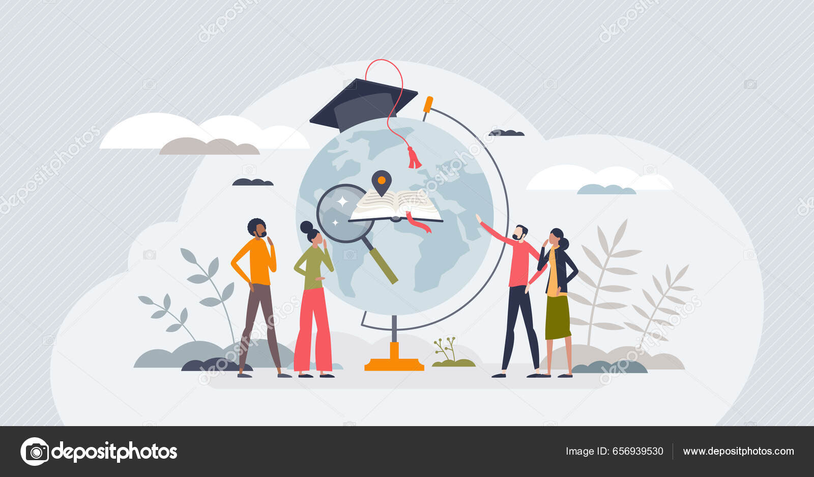 Global Education Learning Abroad Knowledge Tiny Person Concept Study ...