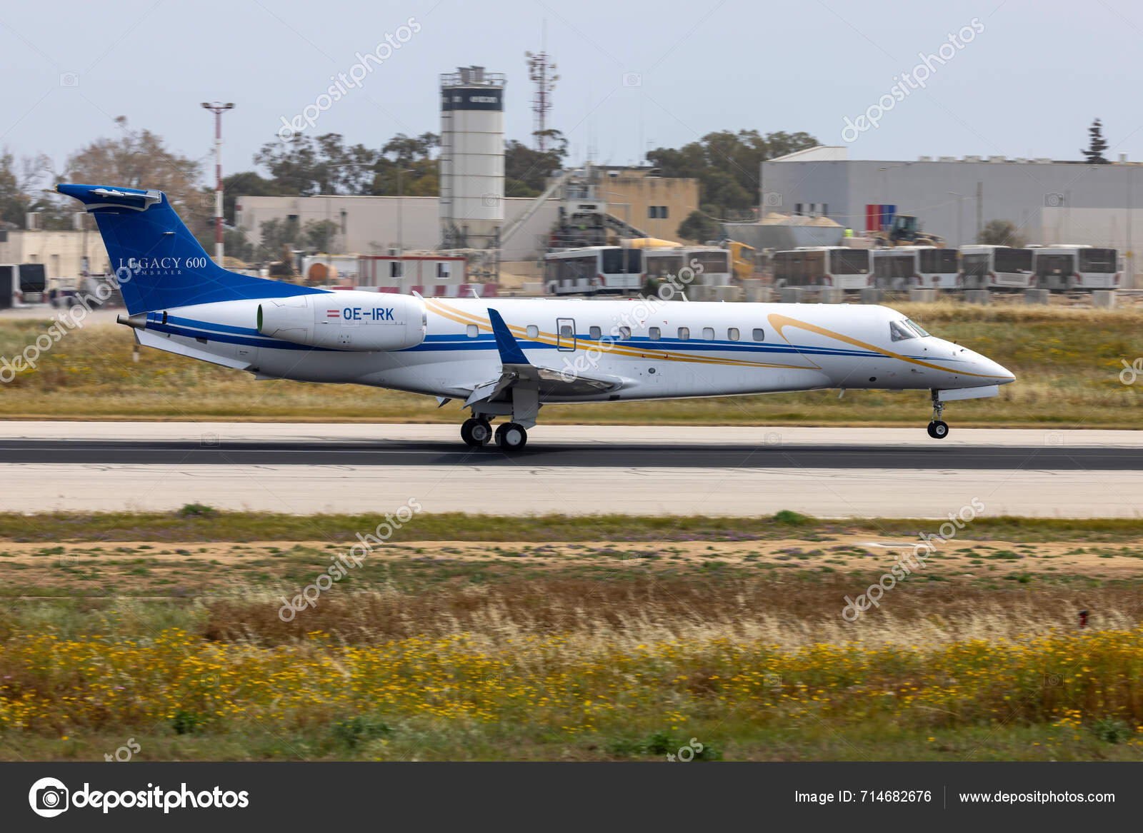 Luqa Malta April 2024 Europ Star Aircraft Gmbh Embraer Legacy — Stock ...