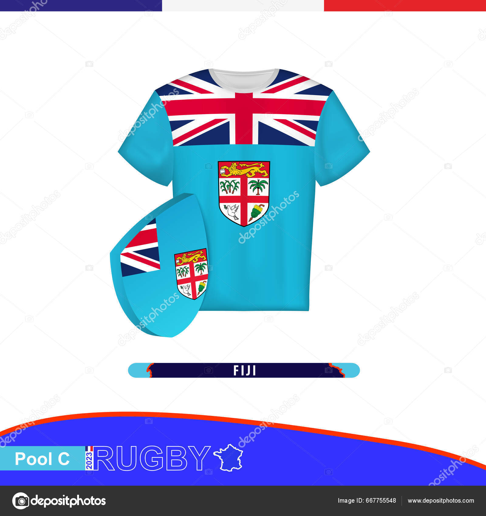 Rugby Jersey Fiji National Team Flag Stock Vector by ©boldg 667755548