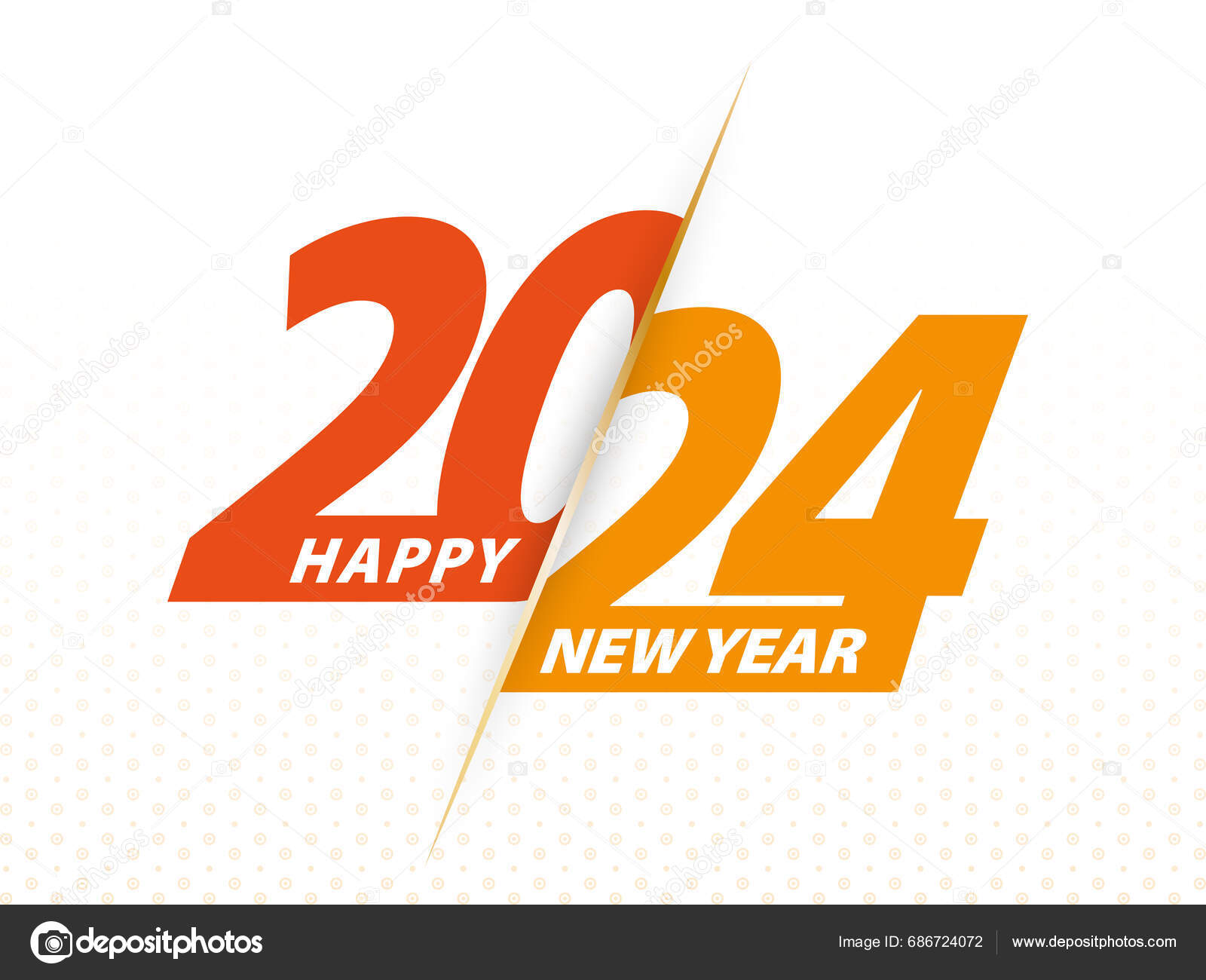 Selamat Tahun Baru 2024 Gambar Vektor Menyapa 2024 Desain Teks Vektor Stok oleh ©boldg 686724072