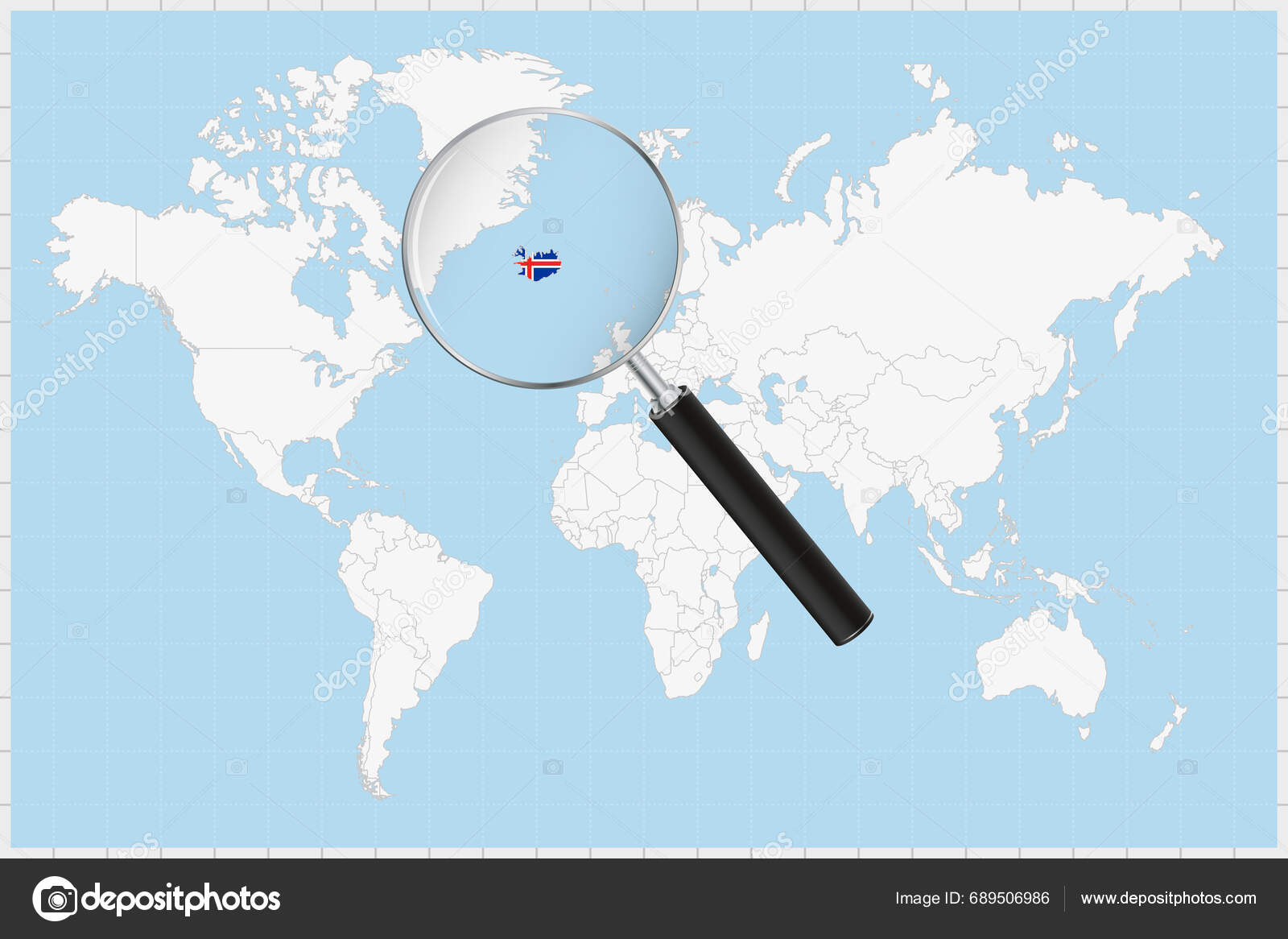 iceland on a world map