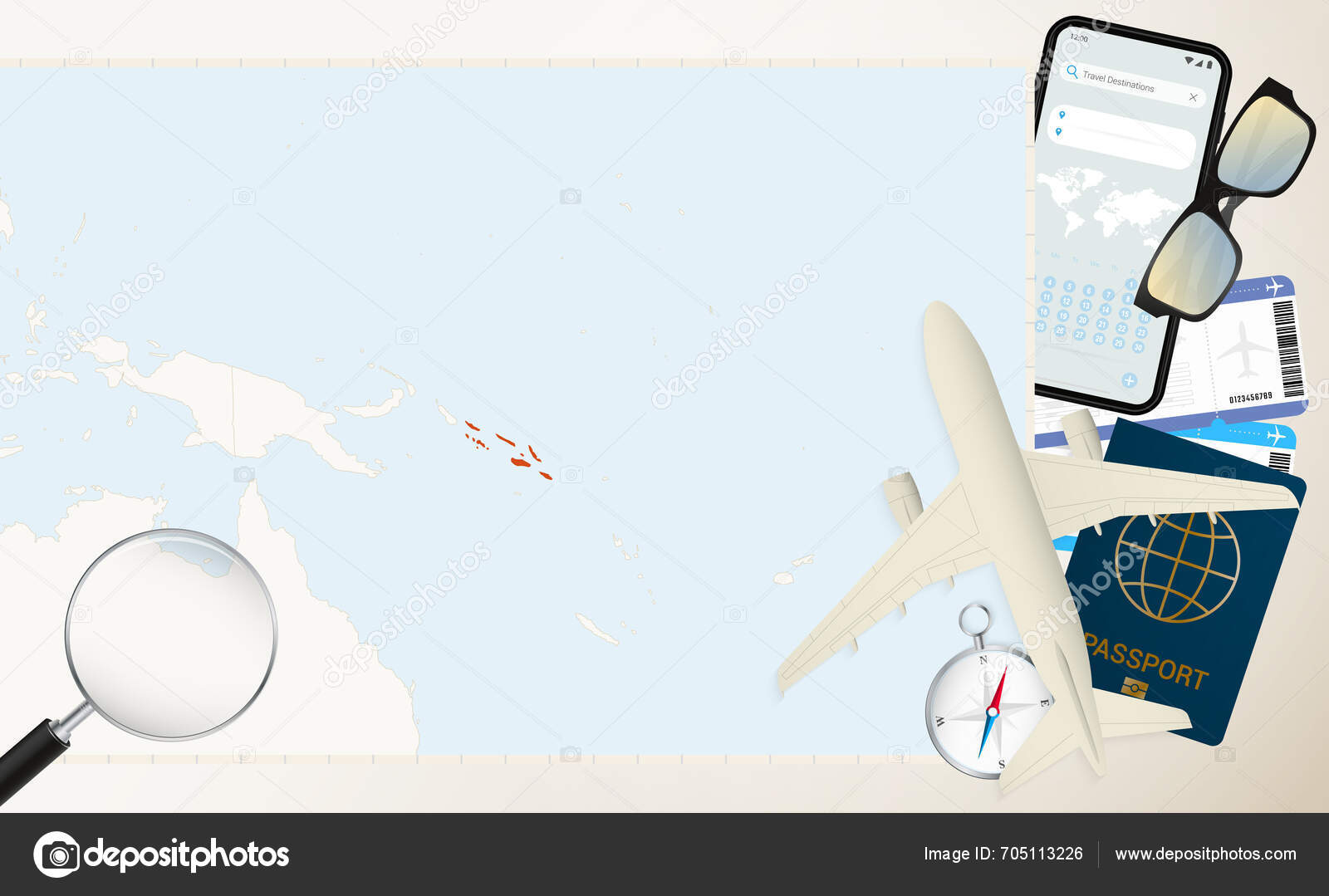 Peta Dan Bendera Kepulauan Solomon Pesawat Kargo Peta Rinci Kepulauan ...