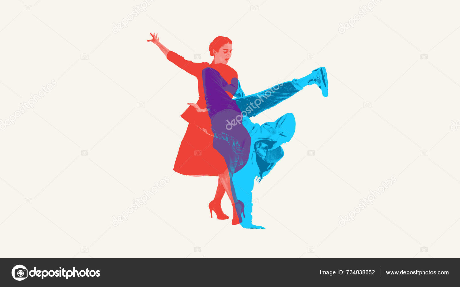 Captivating Blend Classical Modern Dance Featuring Graceful Woman Male ...