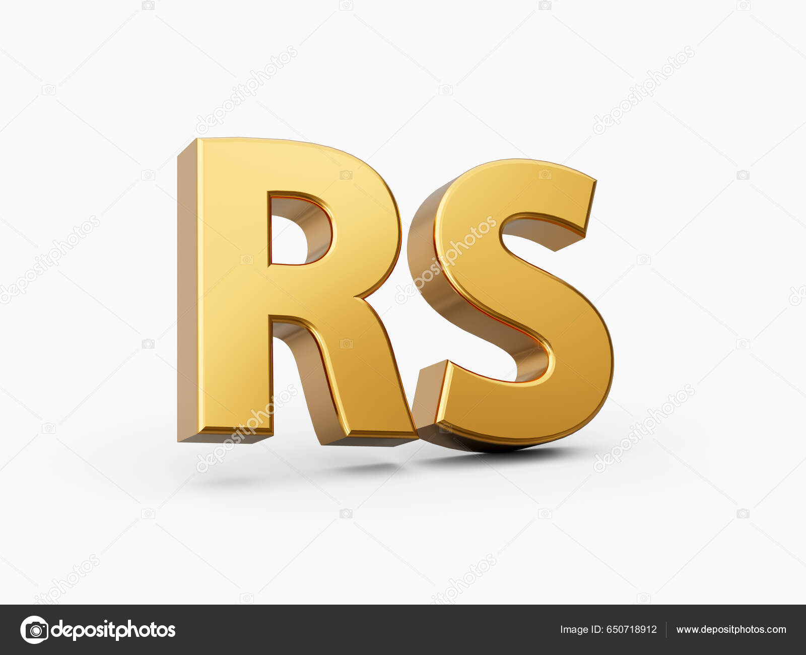 Golden Shiny Pakistani Rupee Currency Symbol Isolated White Background ...