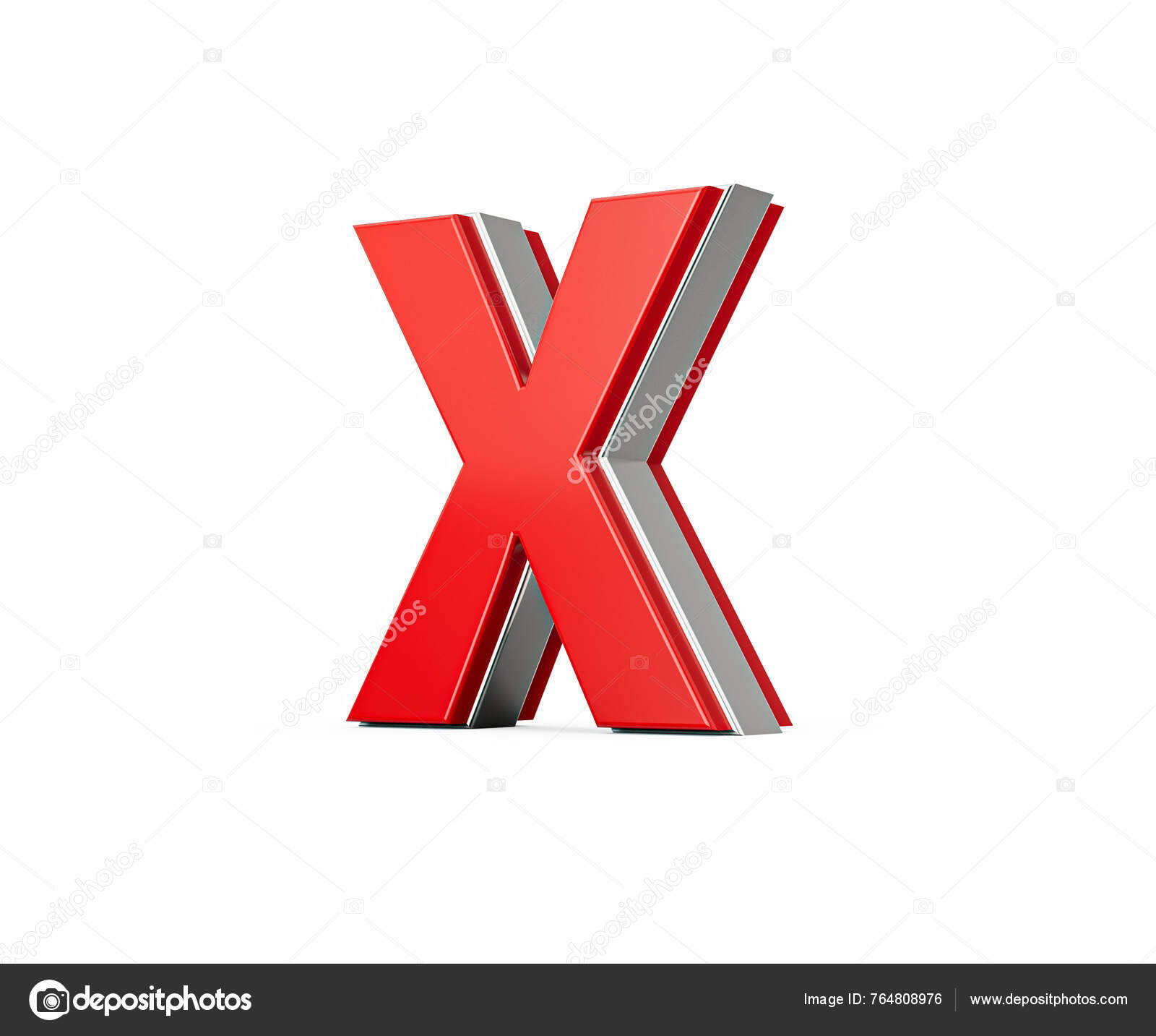 Vibrant Red Capital Letter Gleams Its Sleek Design Bold Font — Stock ...