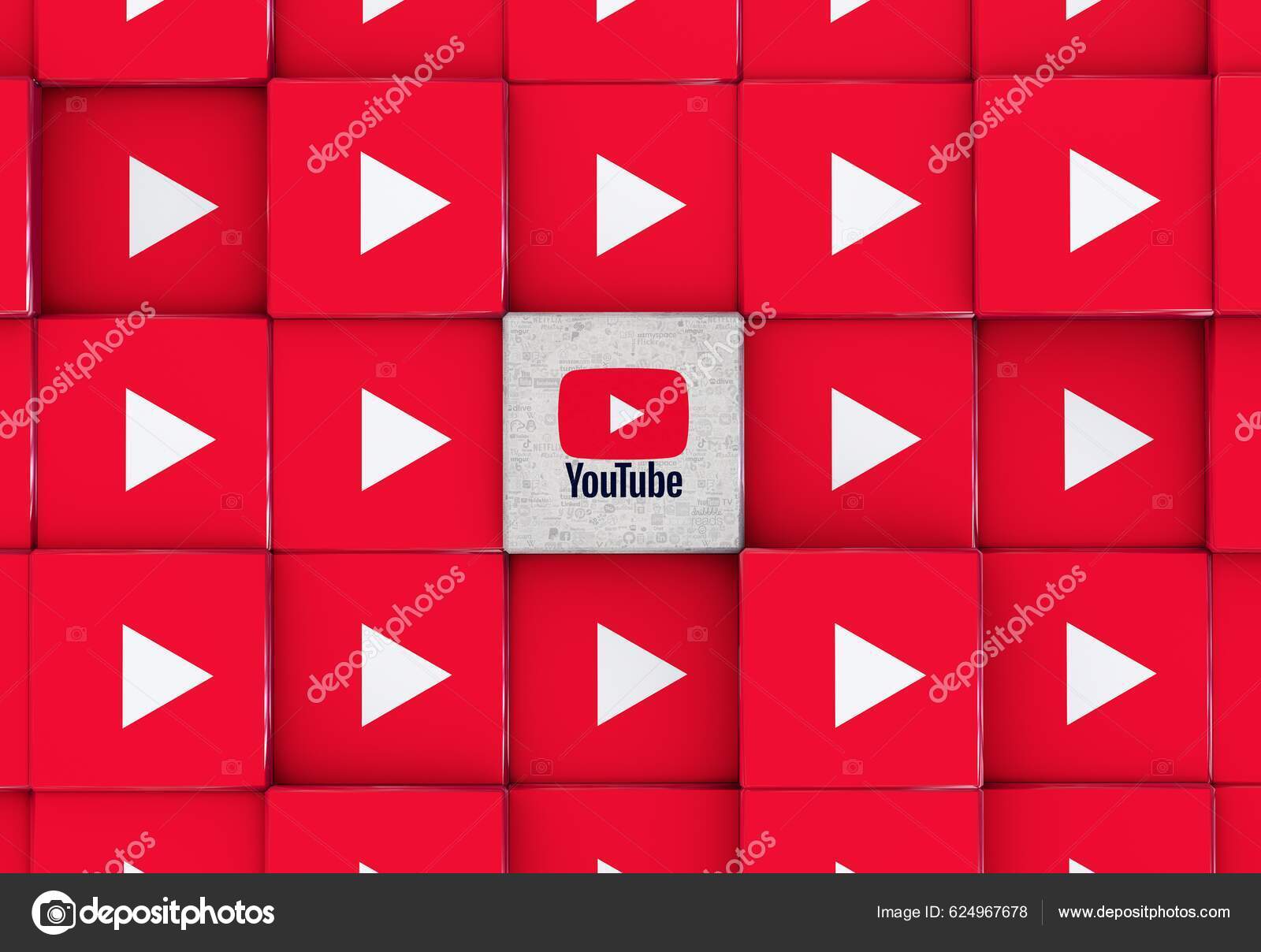 Youtube Background Youtube Logo Visual Design — Stock Editorial Photo ...
