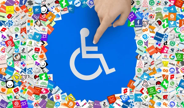 Disabled Disability Signs Icons Visual Presentation Visual Design ...