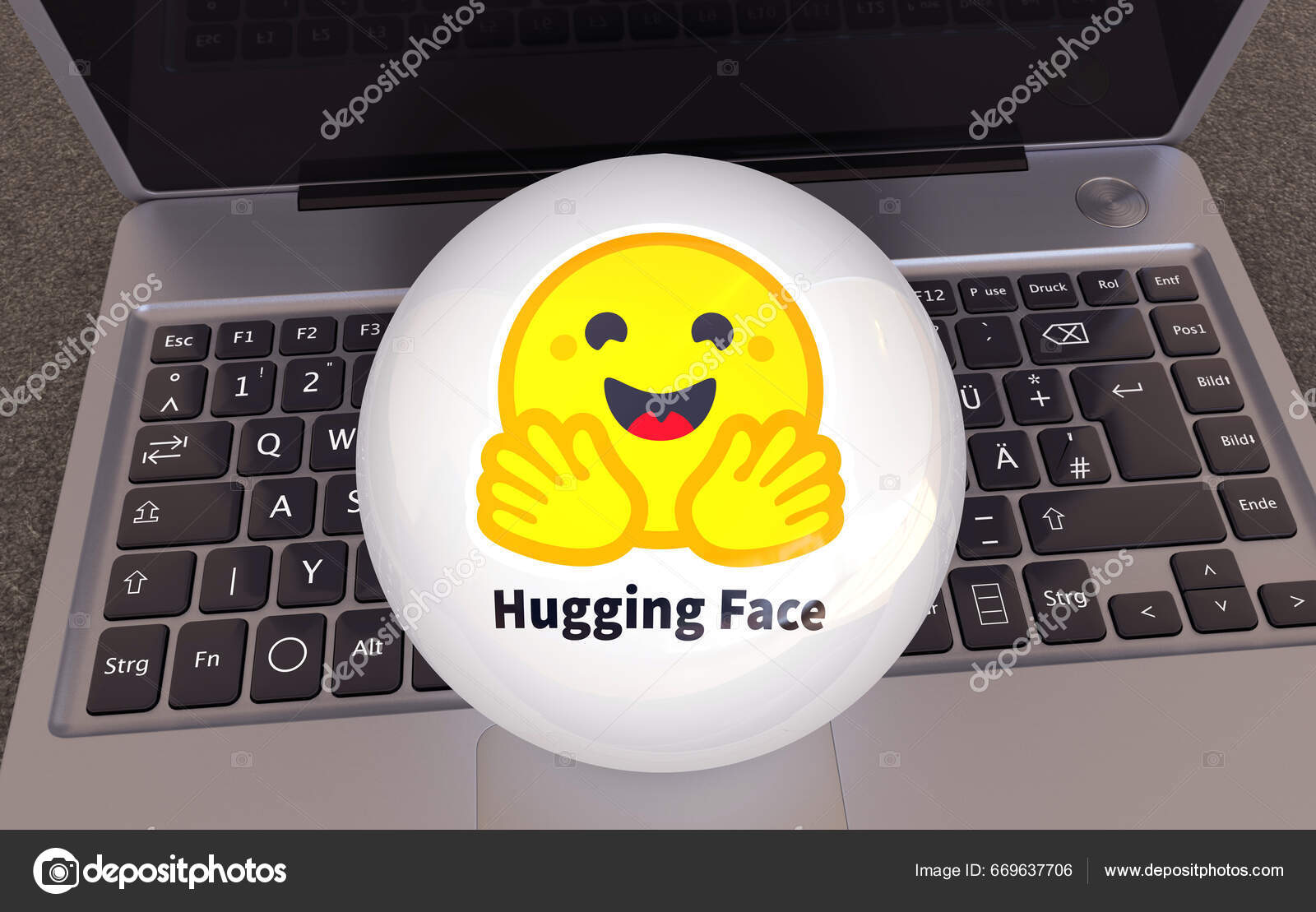 Hugging Face Social Media Images Background Design Rendering — Stock ...