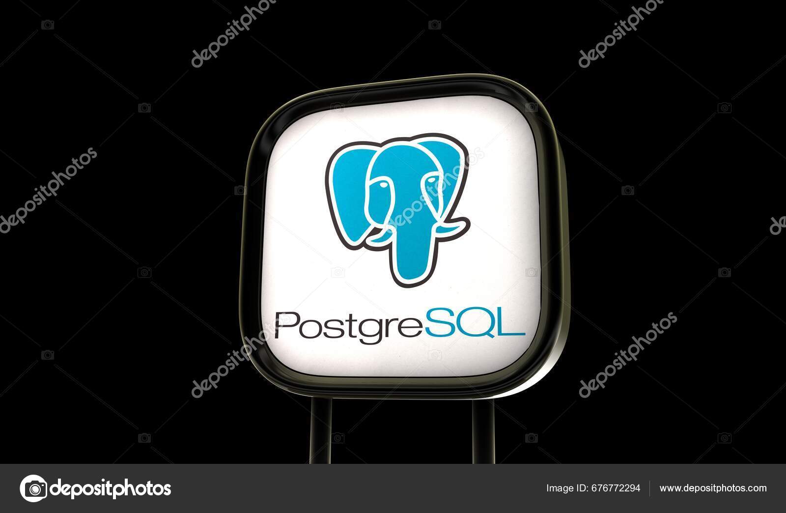 Postgresql Social Media Images Background Design Rendering — Stock ...
