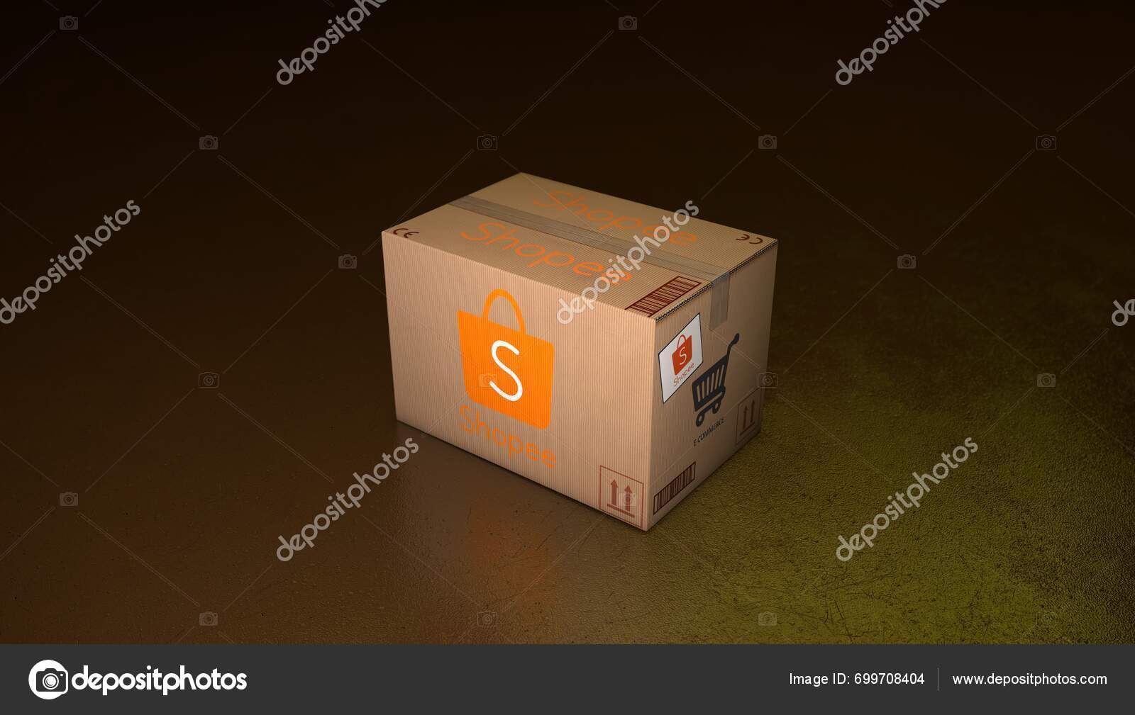 Shopee Commerce Visual Design Social Media Images Rendering — Stock ...