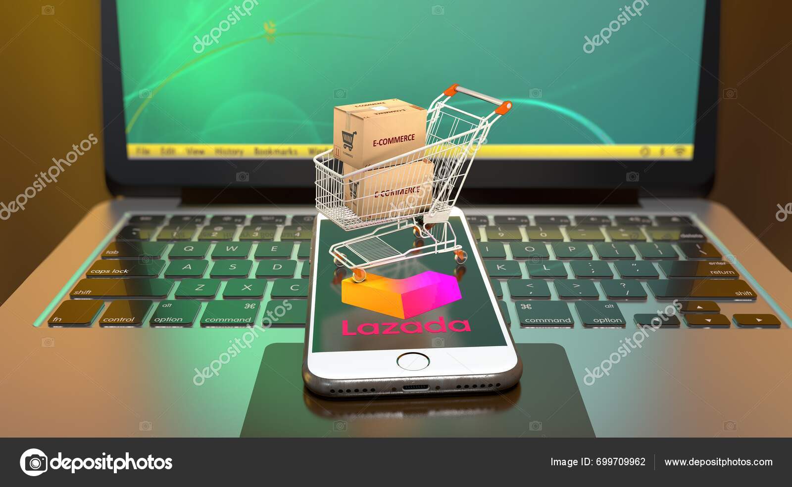 Lazada Commerce Visual Design Social Media Images Rendering — Stock Editorial Photo © bilalulker ...