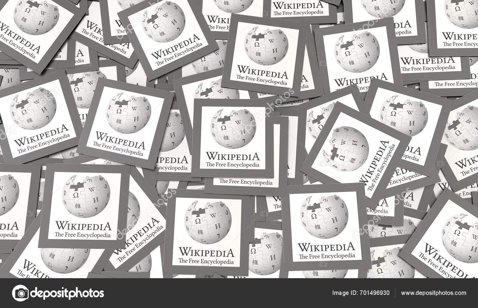 Wikipedia Social Media Logos Visual Presentation Background Design ...