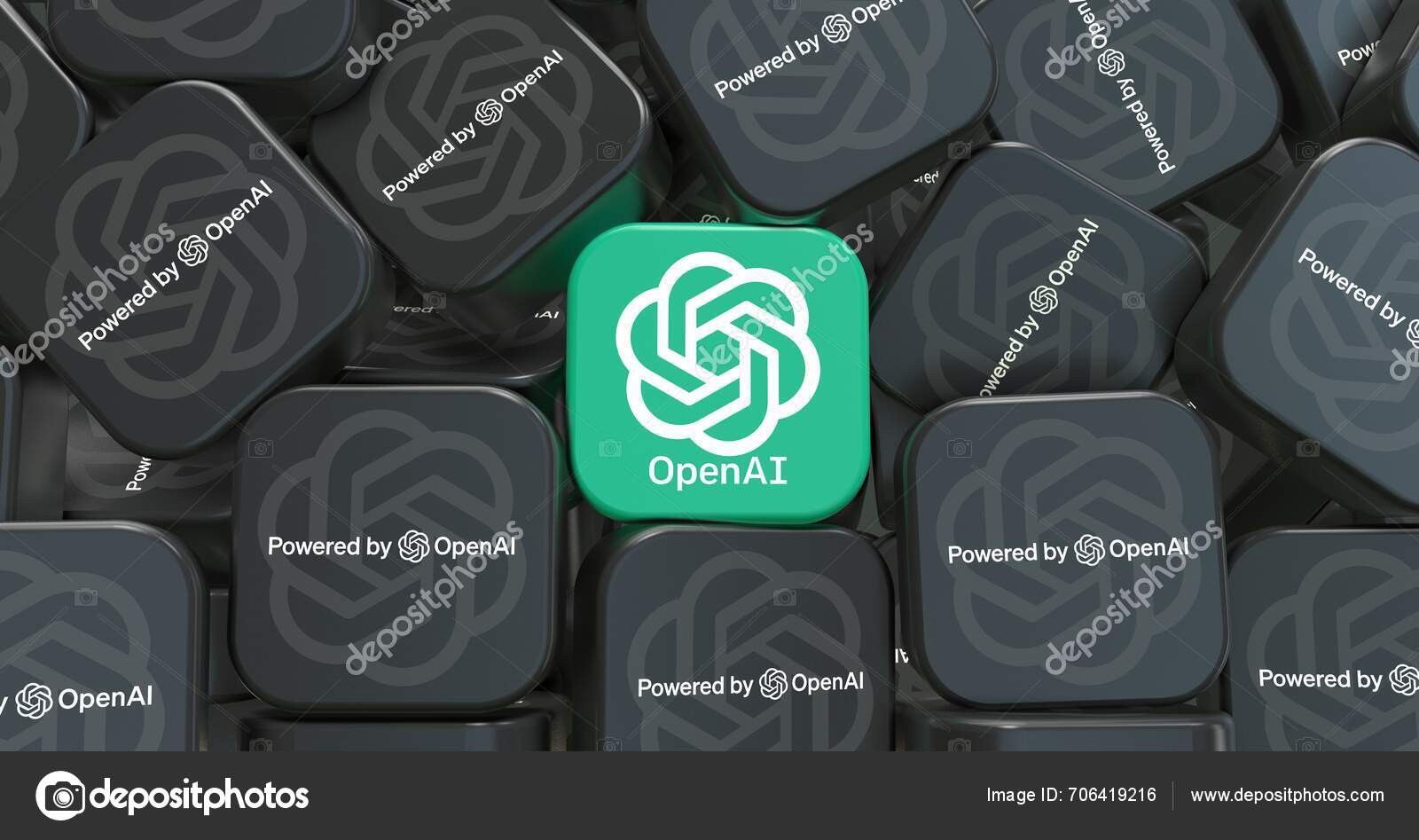 Openai Logo Artificial Intelligence Platform Rendering — Stock ...