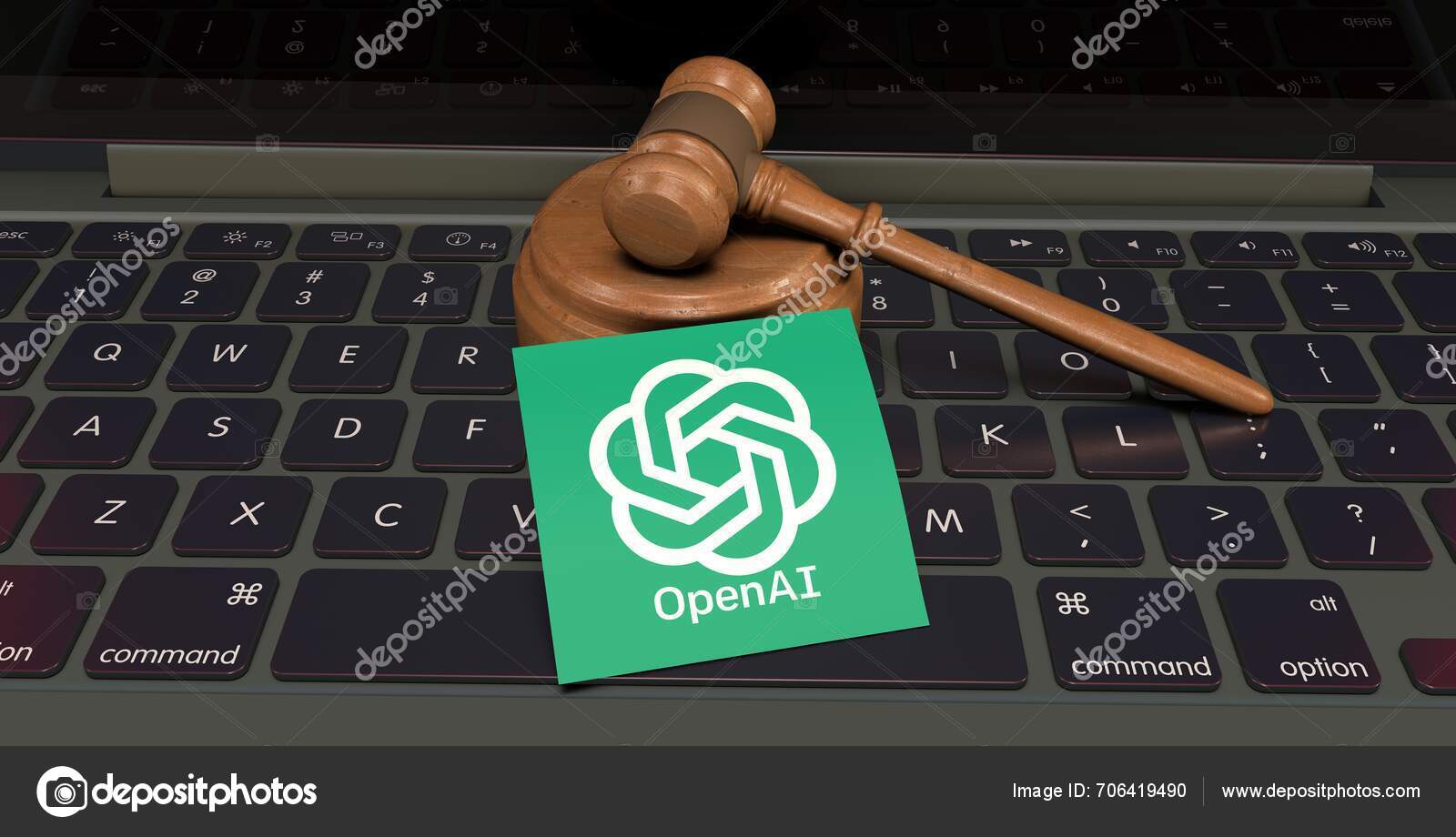 Openai Logo Artificial Intelligence Platform Rendering — Stock ...