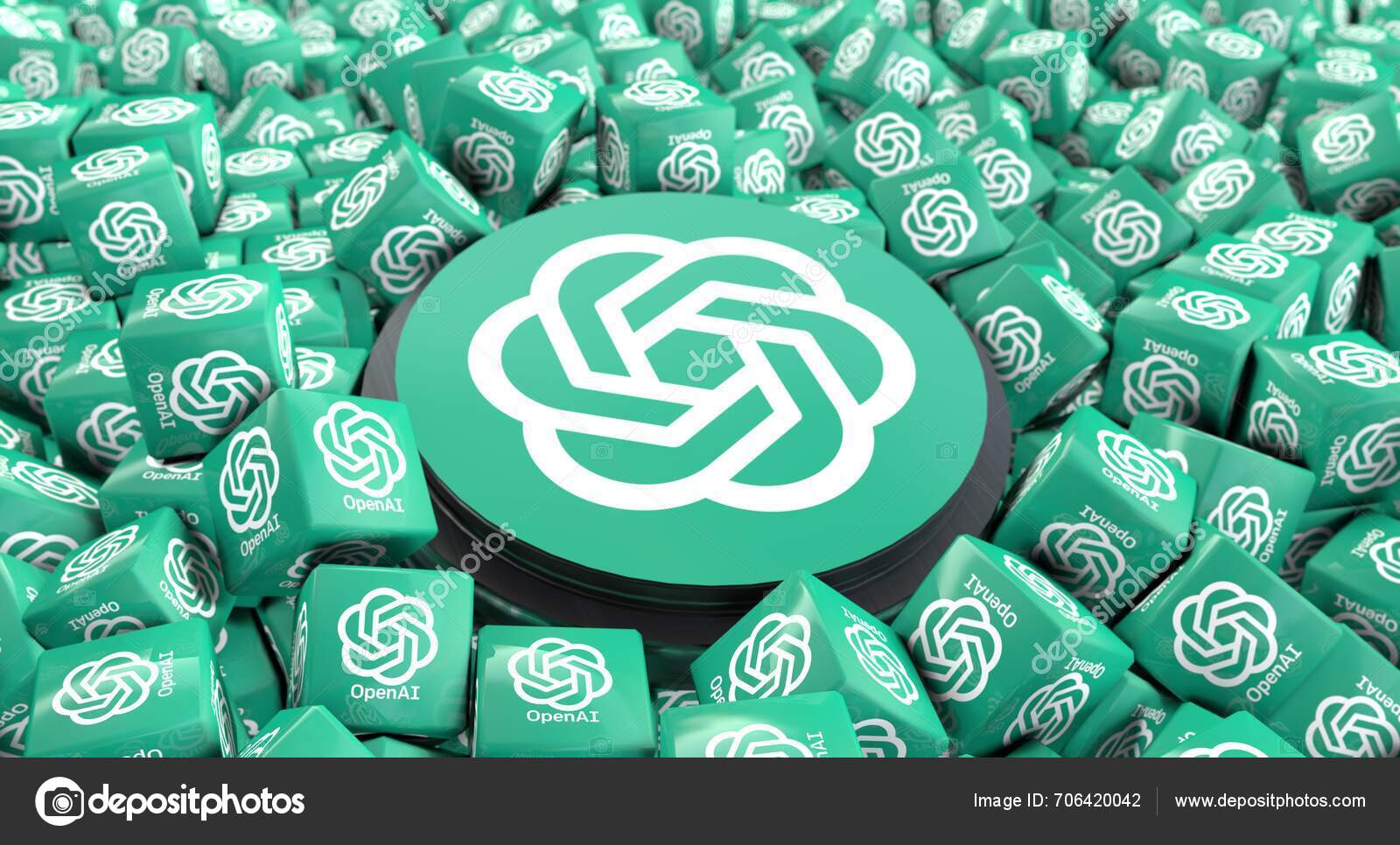 Openai Logo Artificial Intelligence Platform Rendering — Stock ...