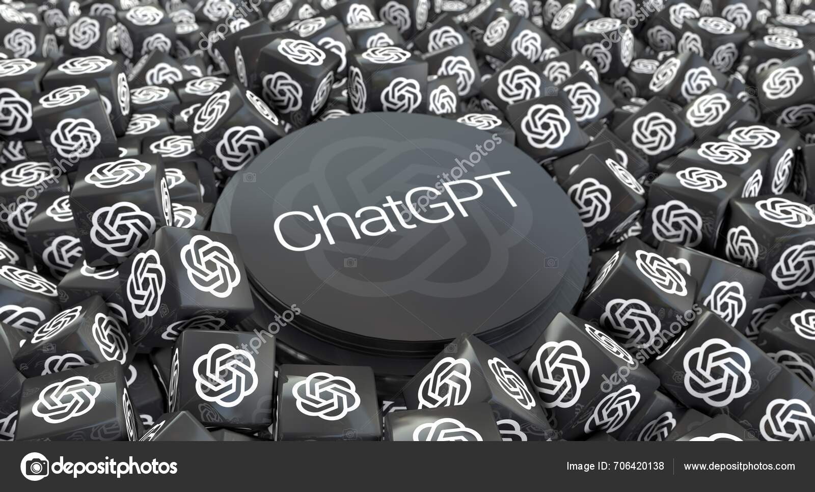 Chat Gpt Openai Logo Artificial Intelligence Platform Rendering — Stock ...
