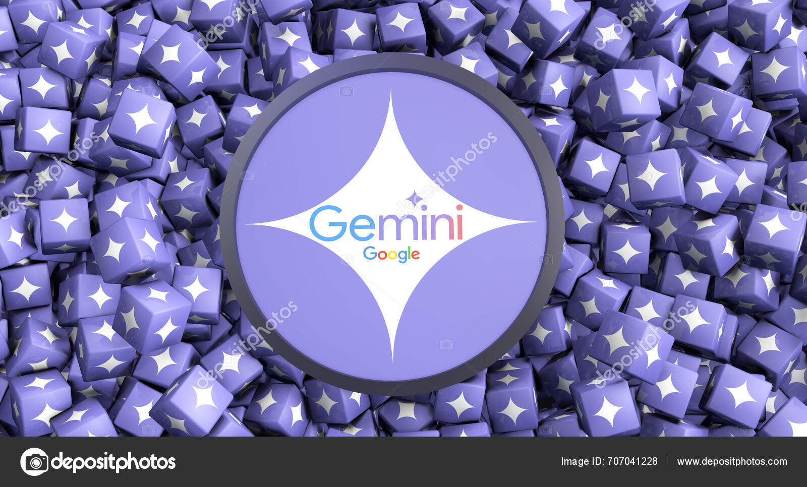 Google Gemini Artificial Intelligence Concept Visual Design — Stock ...