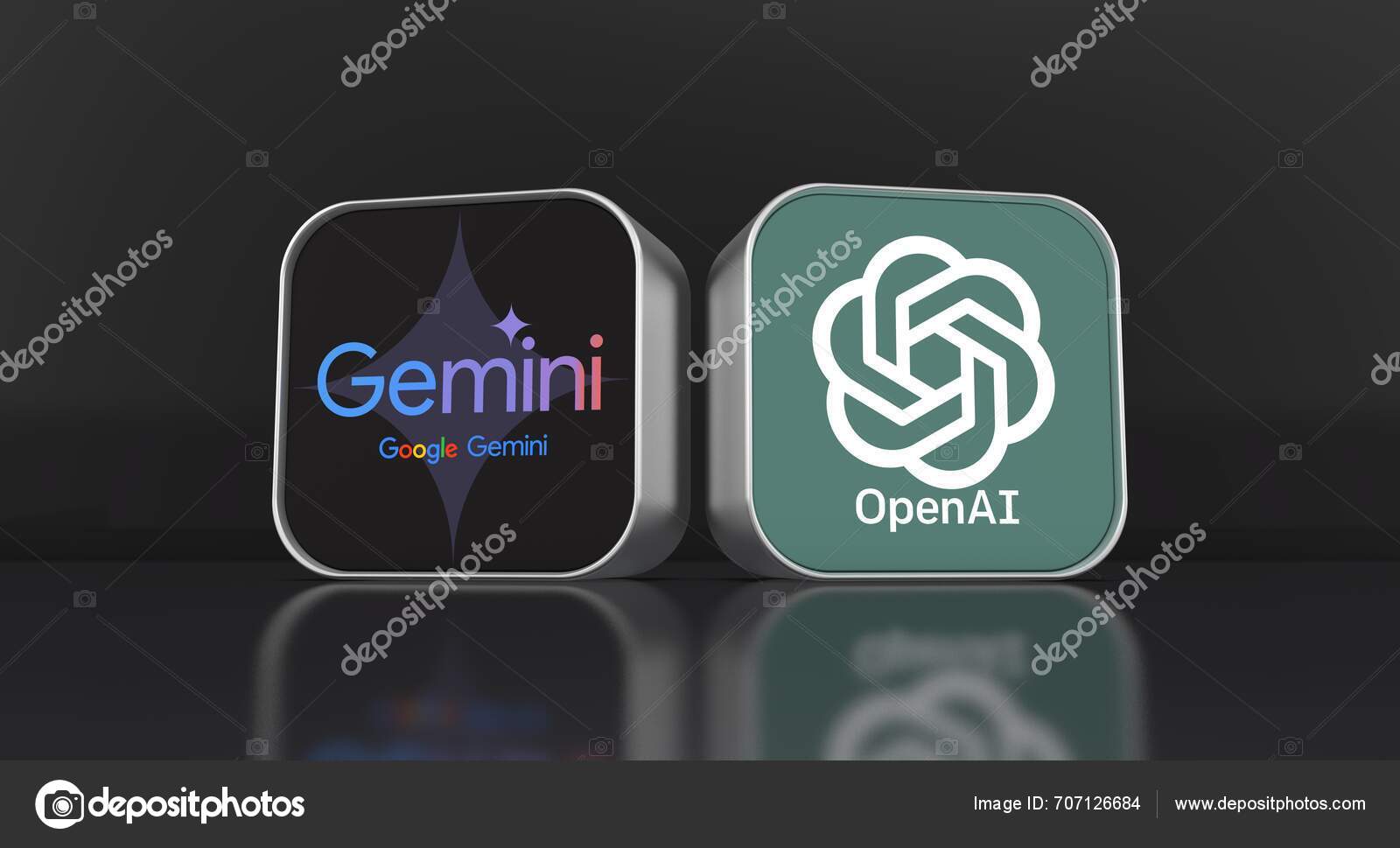 Openai Google Gemini Artificial Intelligence Concept Visual Design ...