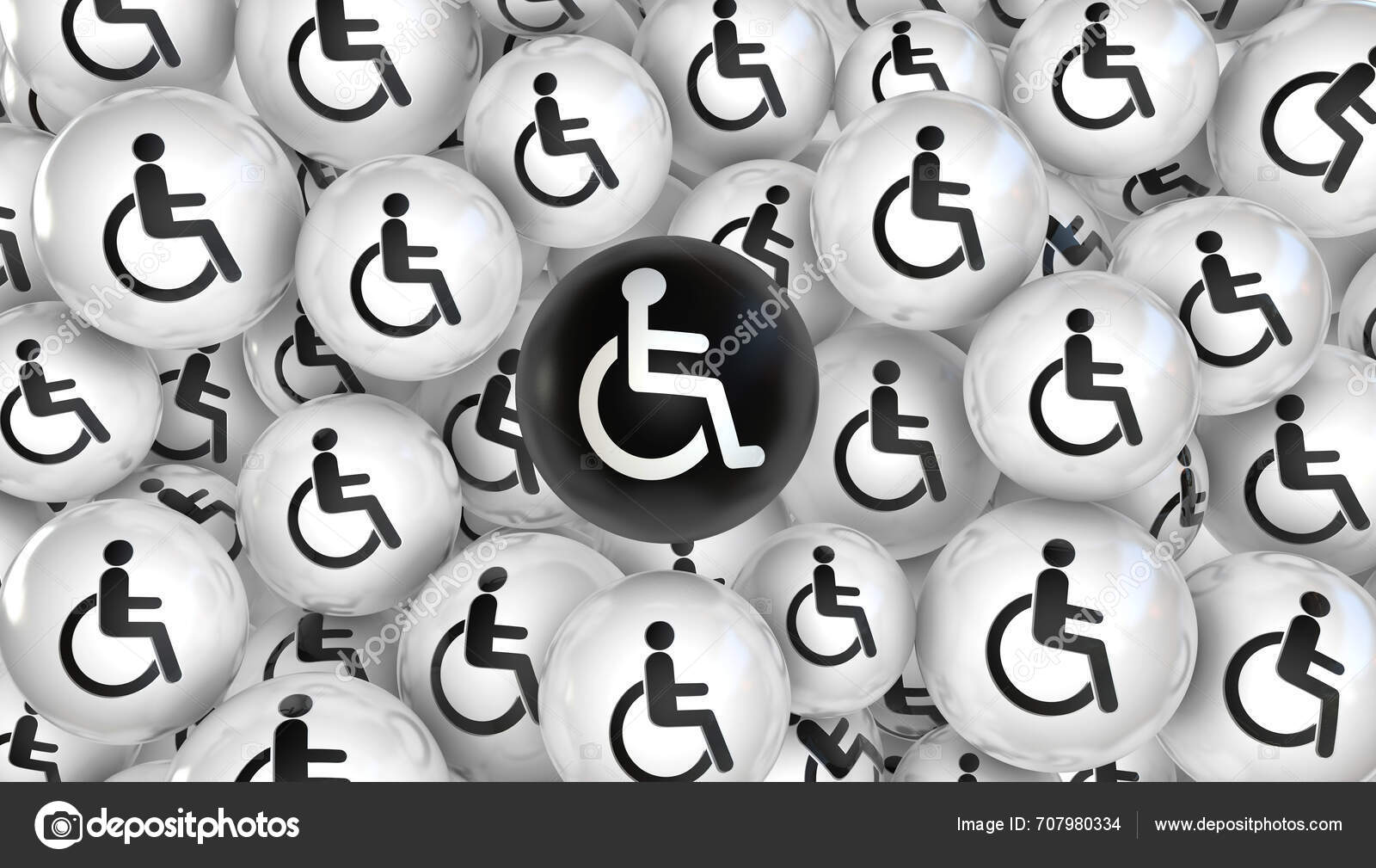 Disabled Disability Signs Icons Visual Presentation Visual Design ...