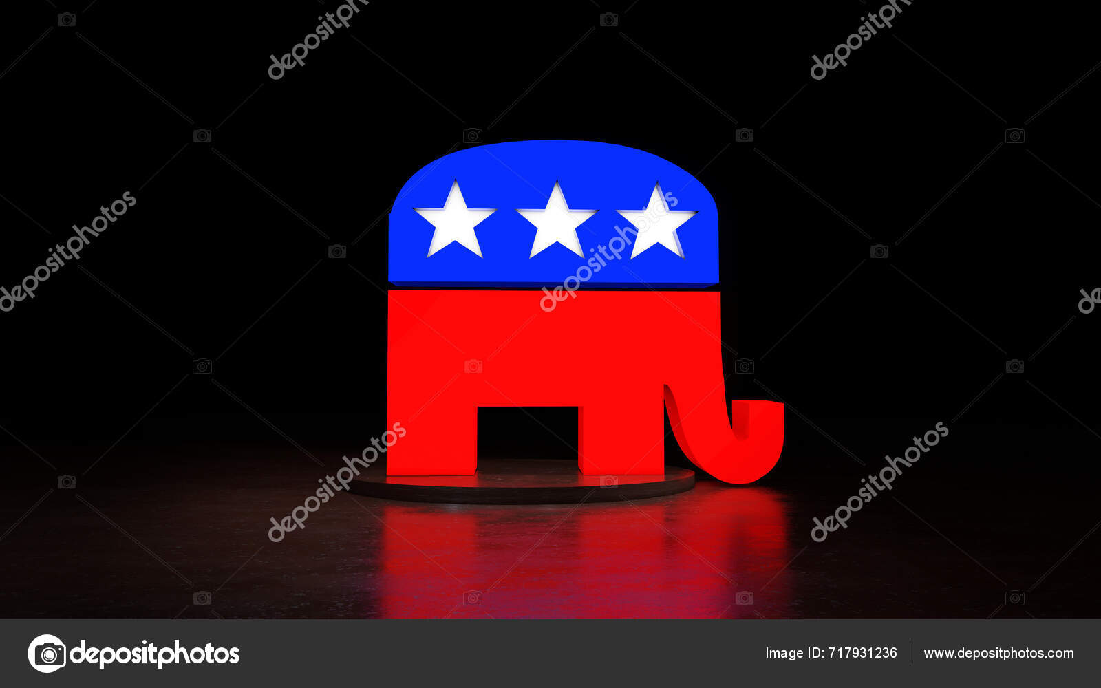 Republican Elephant Logo United States Republican Party — Stock ...