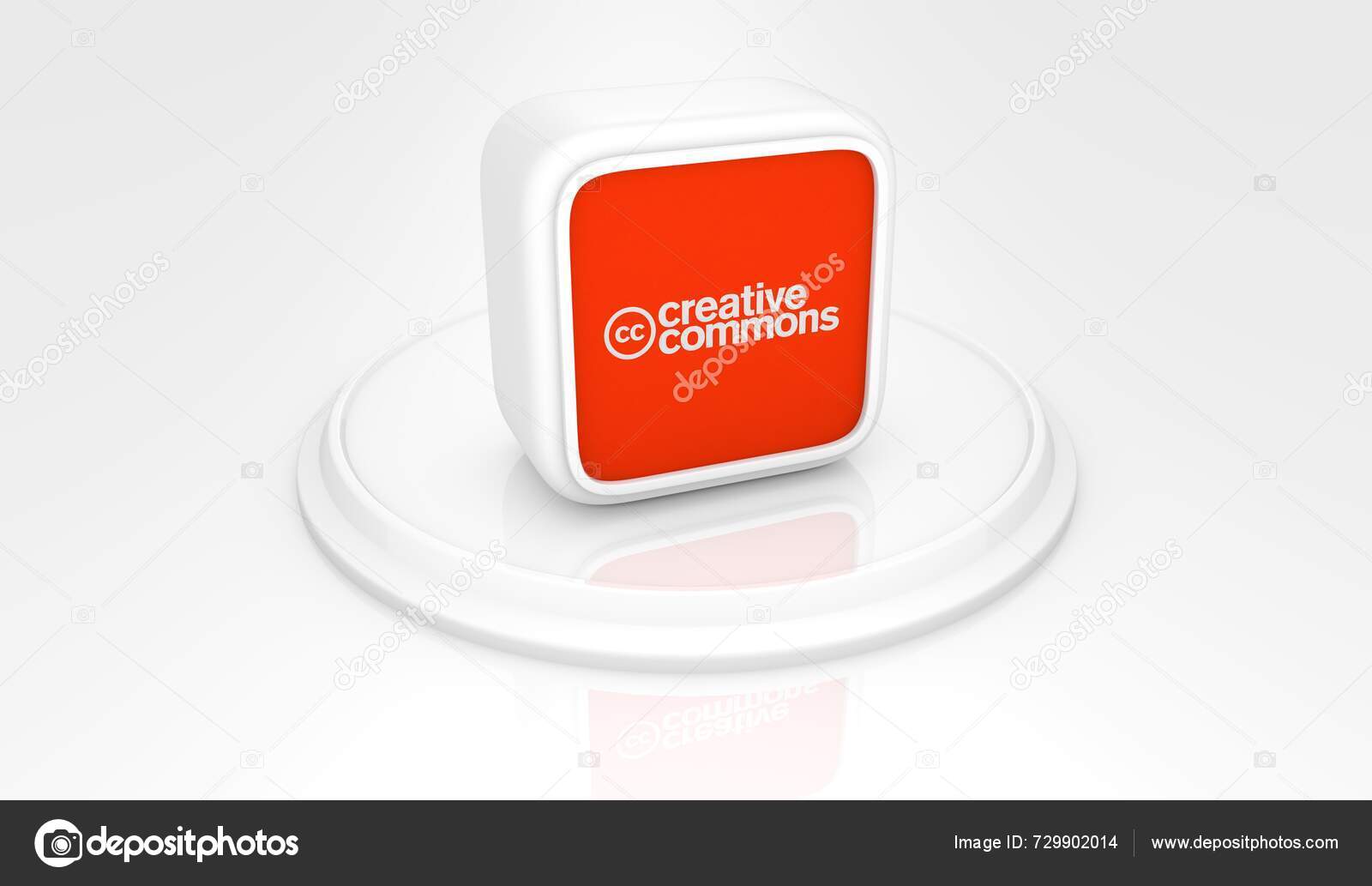 Creative Commons Social Media Logos Visual Presentation Design — Stock ...