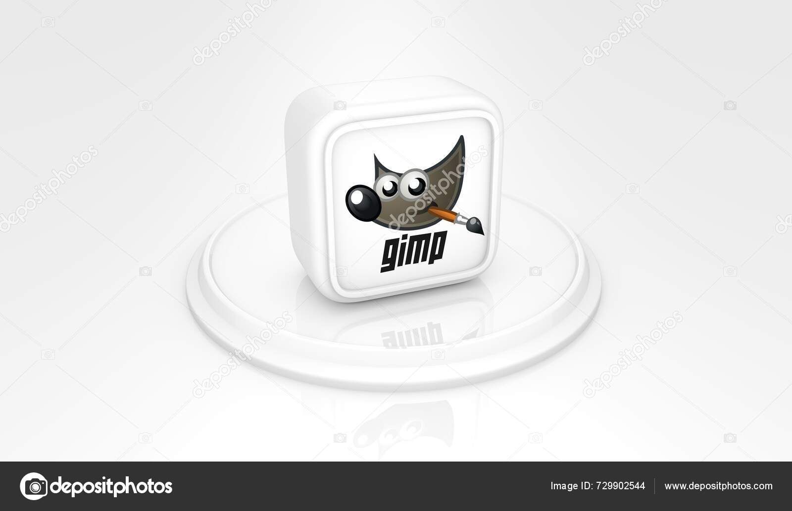 Gimp Social Media Logos Visual Presentation Background Design — Stock ...