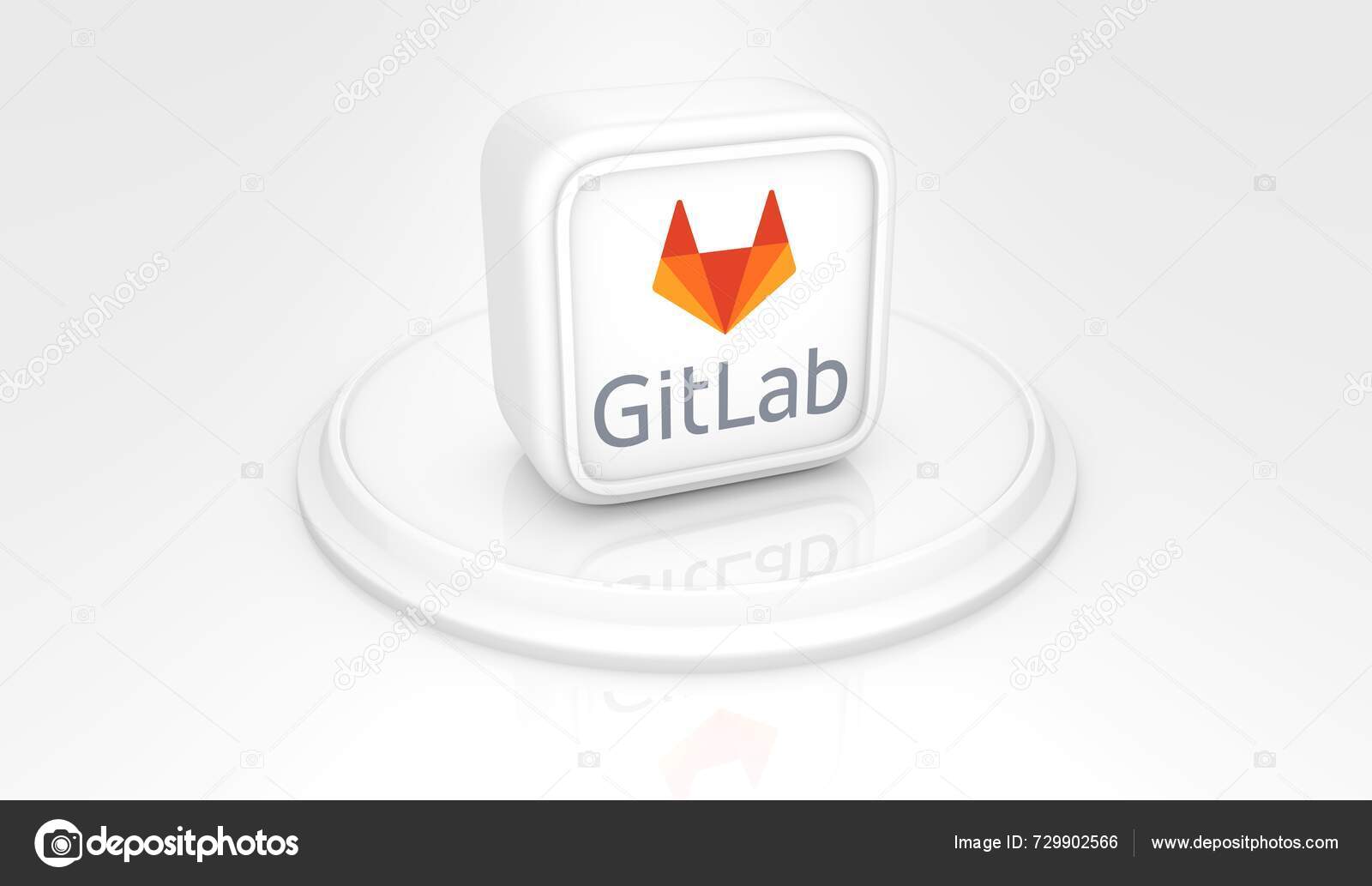Gitlab Social Media Logos Visual Presentation Background Design — Stock ...