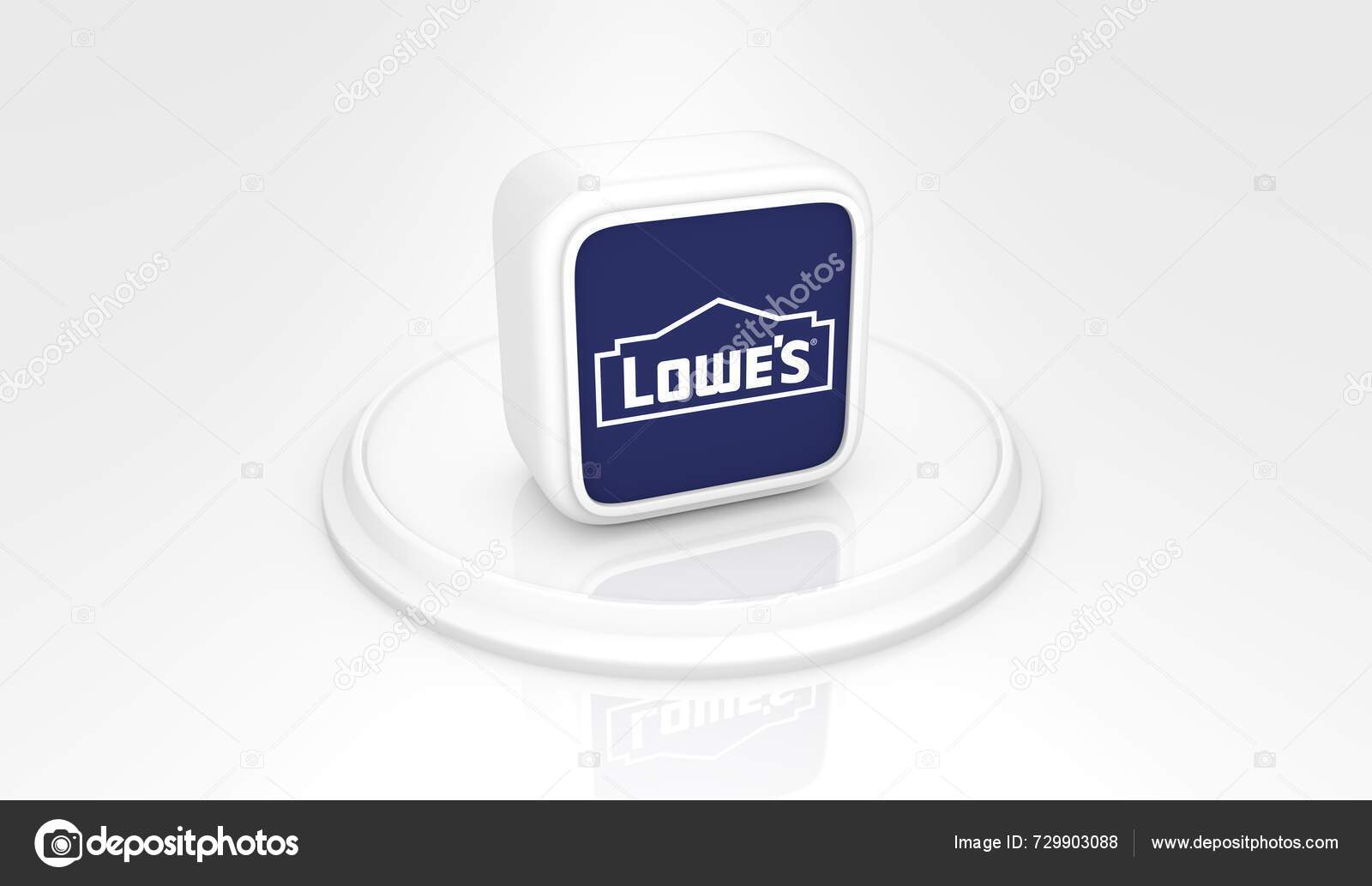 Lowes Social Media Logos Visual Presentation Background Design — Stock ...