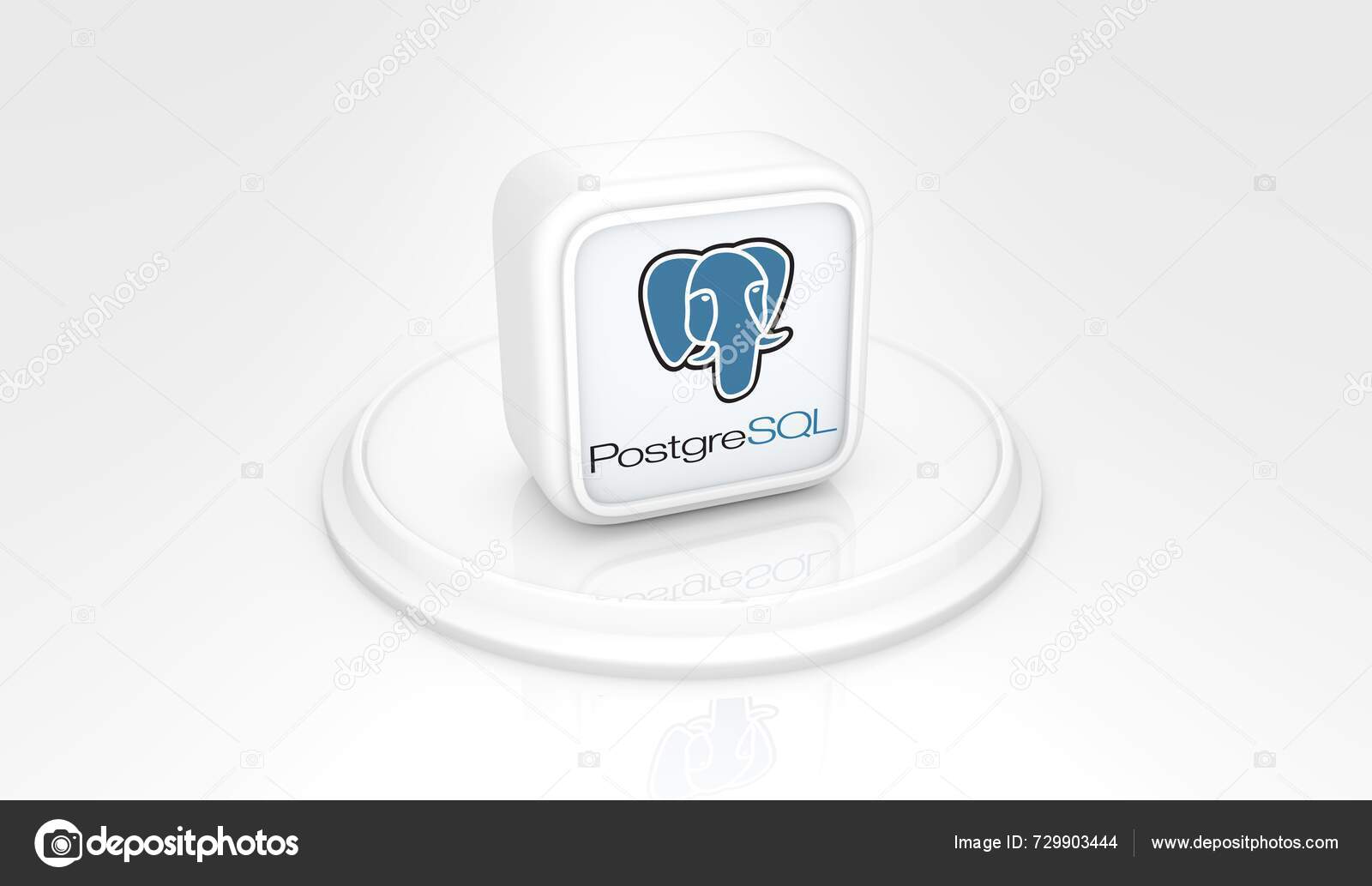 Postgresql Social Media Logos Visual Presentation Design — Stock ...