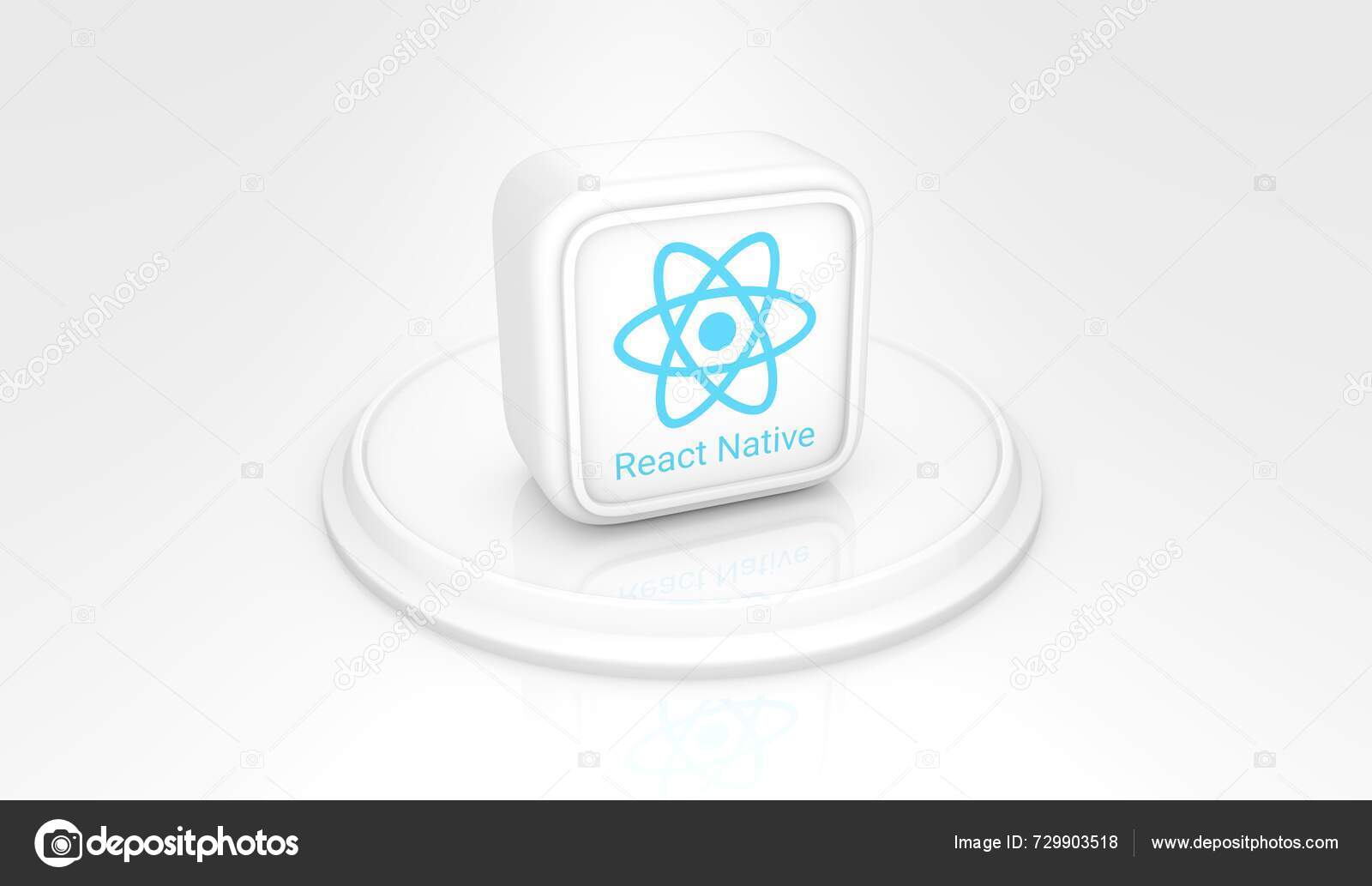 React Native Social Media Logos Visual Presentation Design — Stock ...