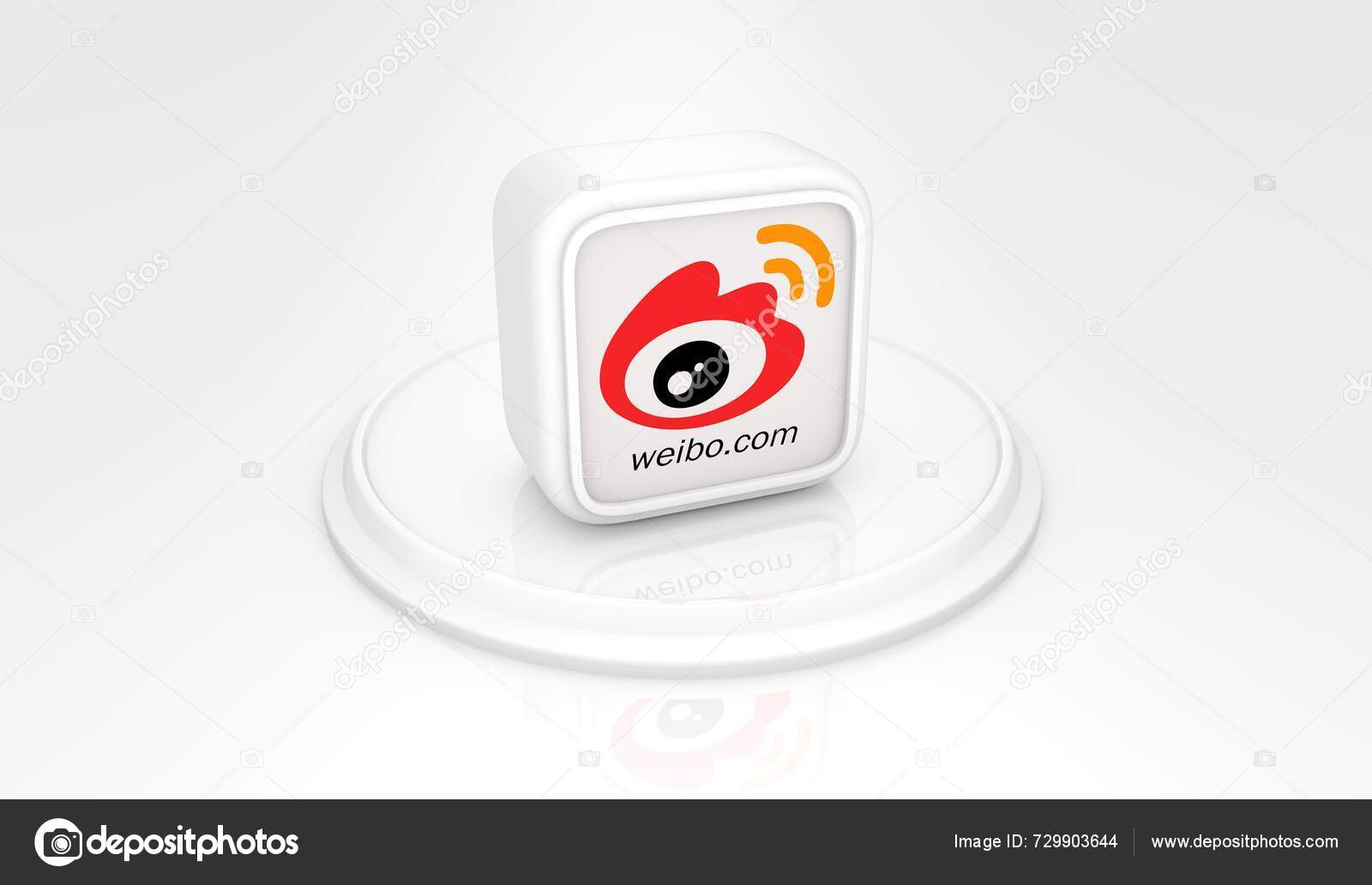 Sina Weibo Social Media Logos Visual Presentation Design — Stock ...
