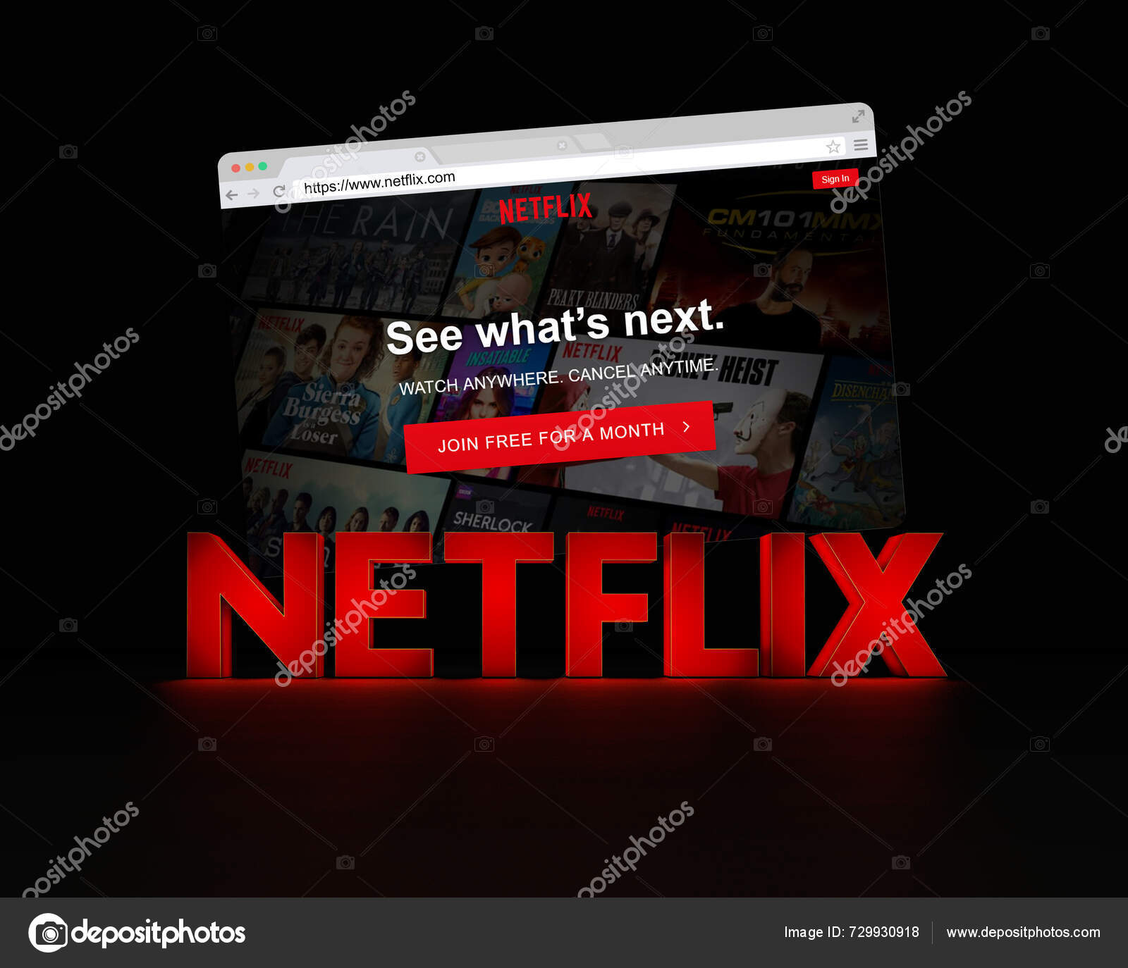 Netflix Netflix Promotion Visual Concept — Stock Editorial Photo ...