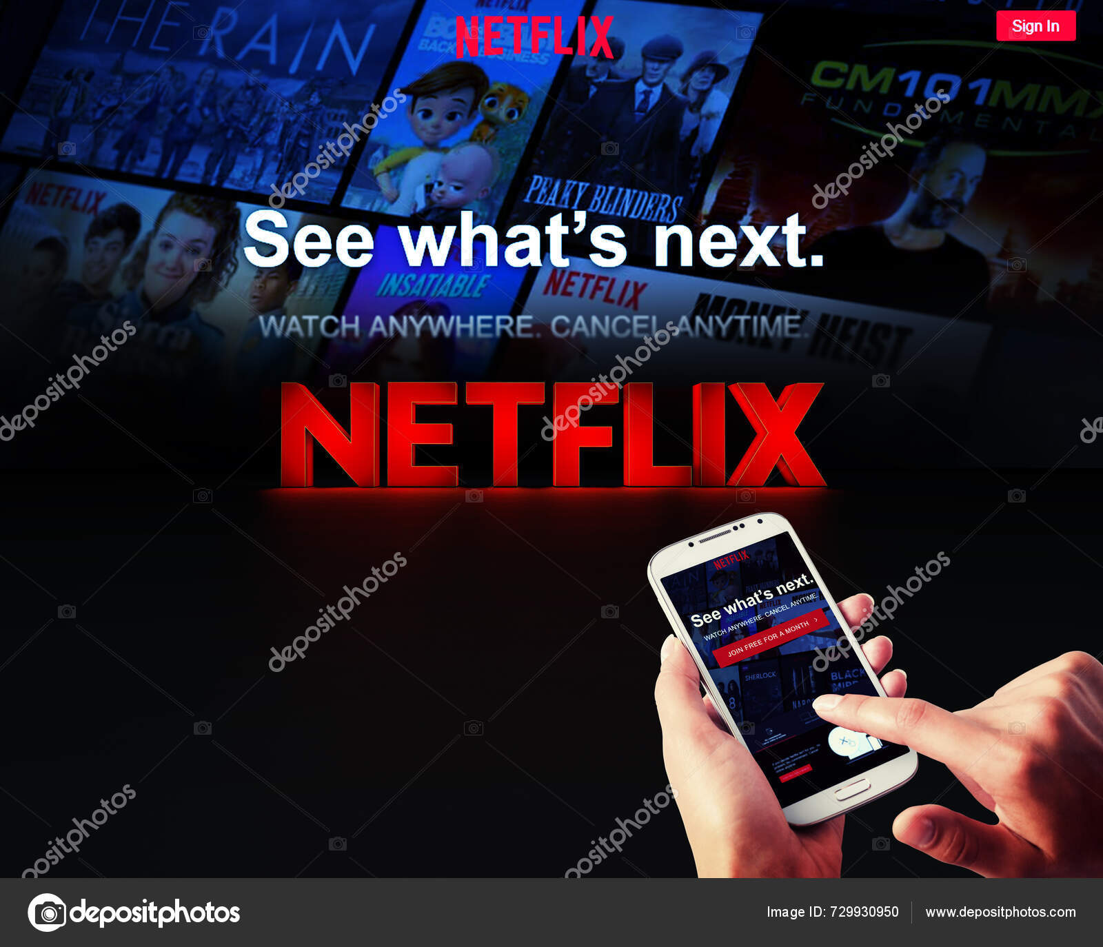 Netflix Netflix Promotion Visual Concept — Stock Editorial Photo ...