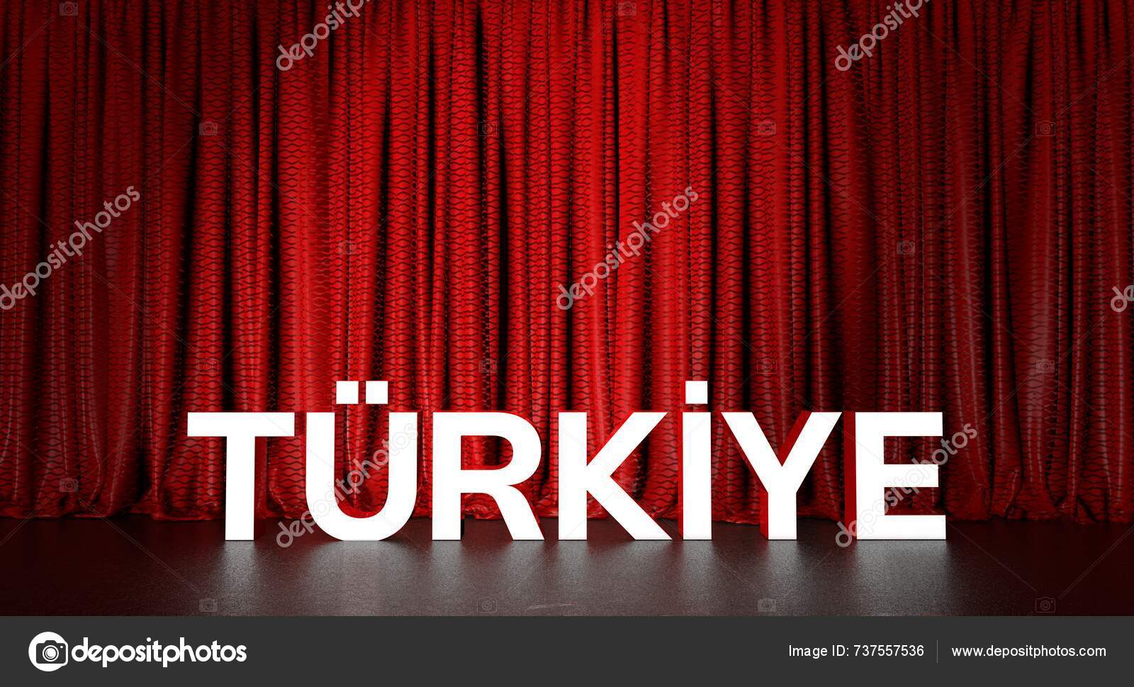Turkiye Red Curtain Theater Stage Image Stage Image — Stock Photo ...