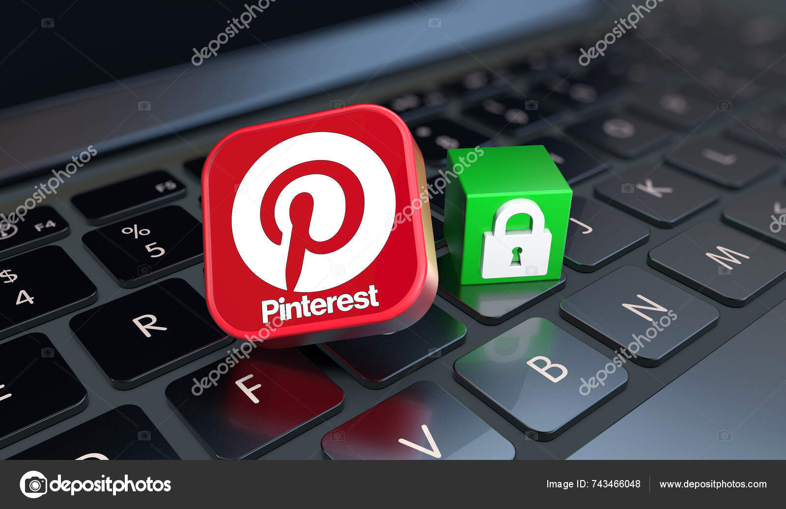 Pinterest Security Background Social Media Logos Visual Presentation ...