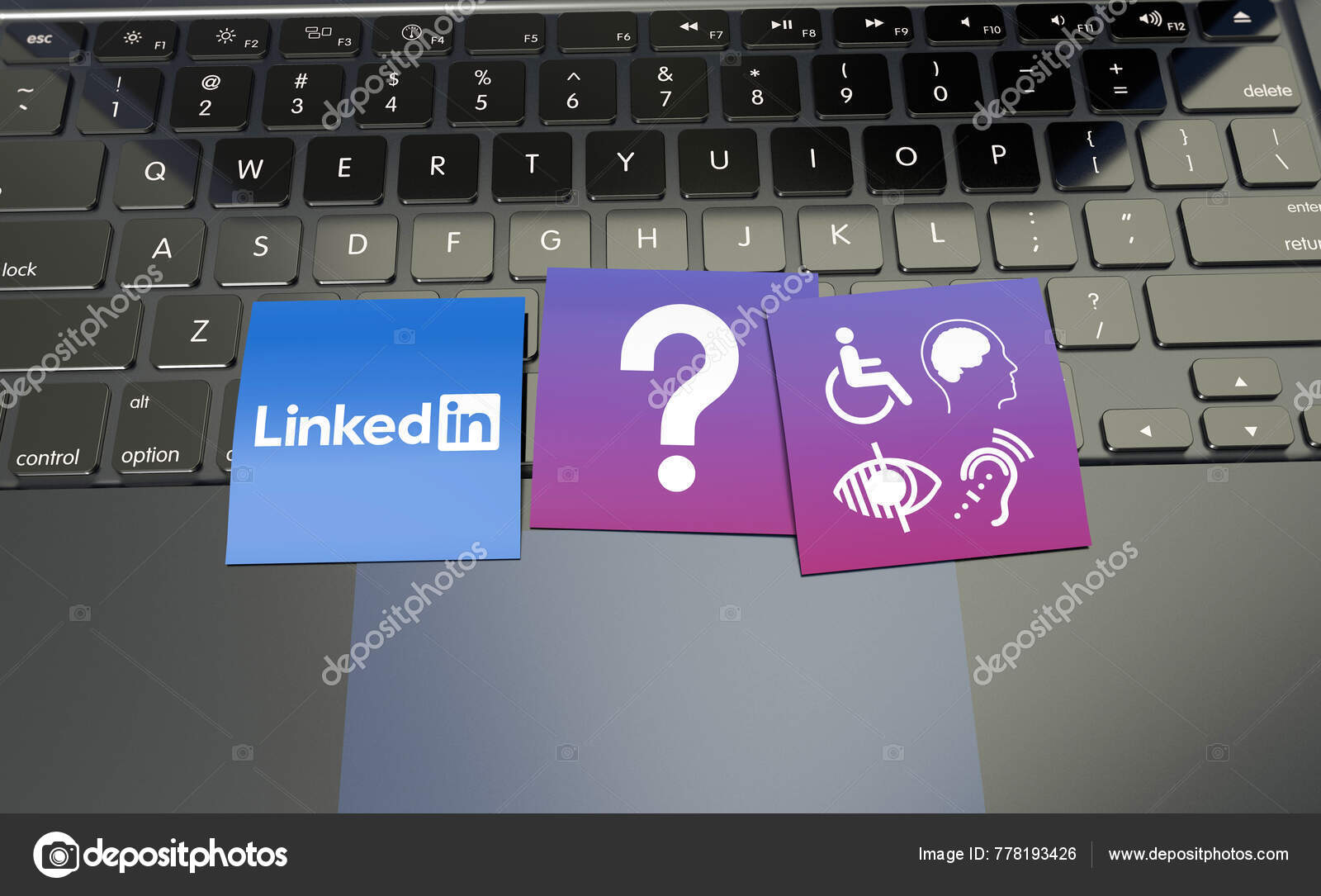 Linkedin Disabled Image Social Environment Accessibility — Stock ...