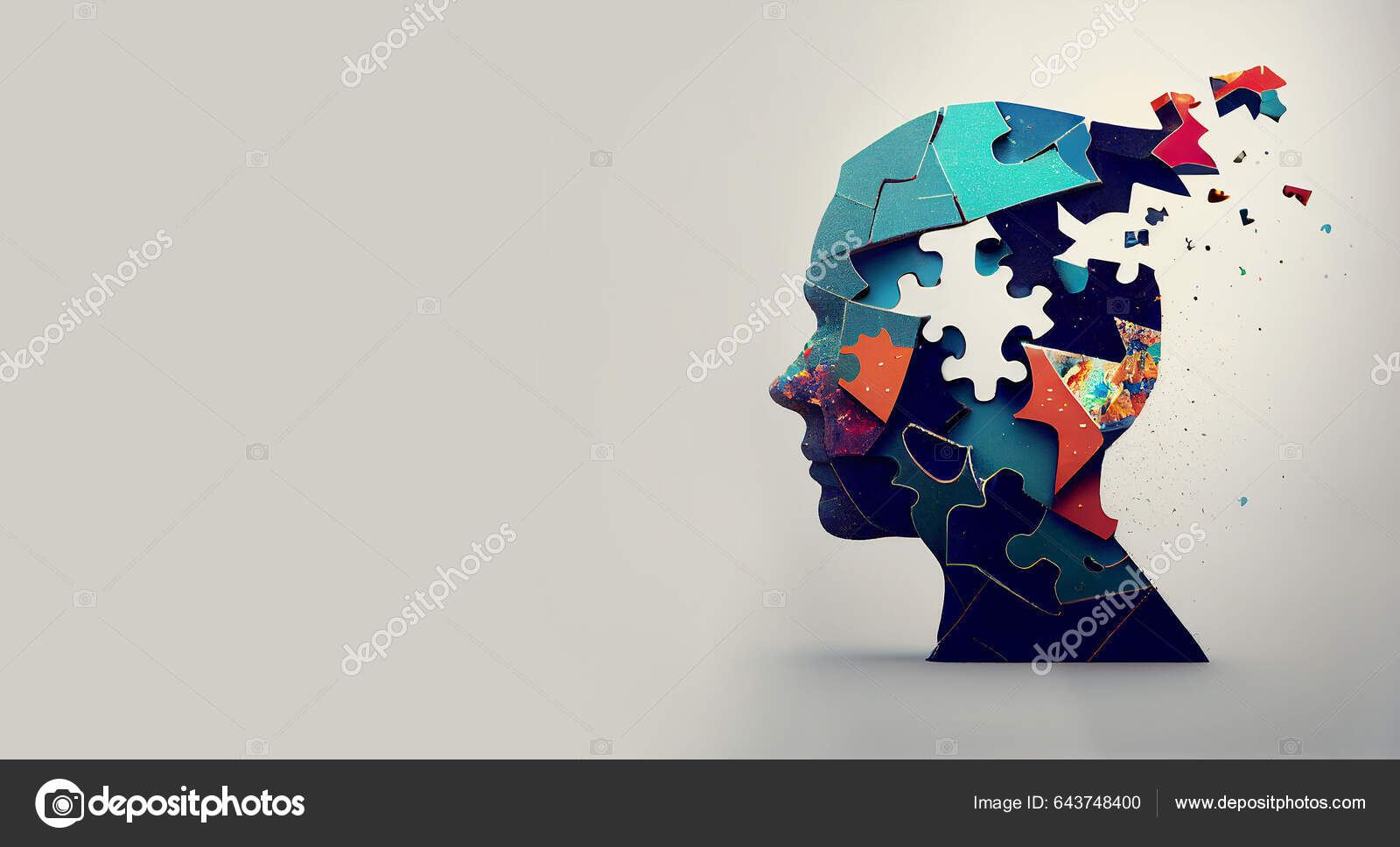 Adhd Attention Deficit Hyperactivity Disorder Mental Health Head Puzzle ...