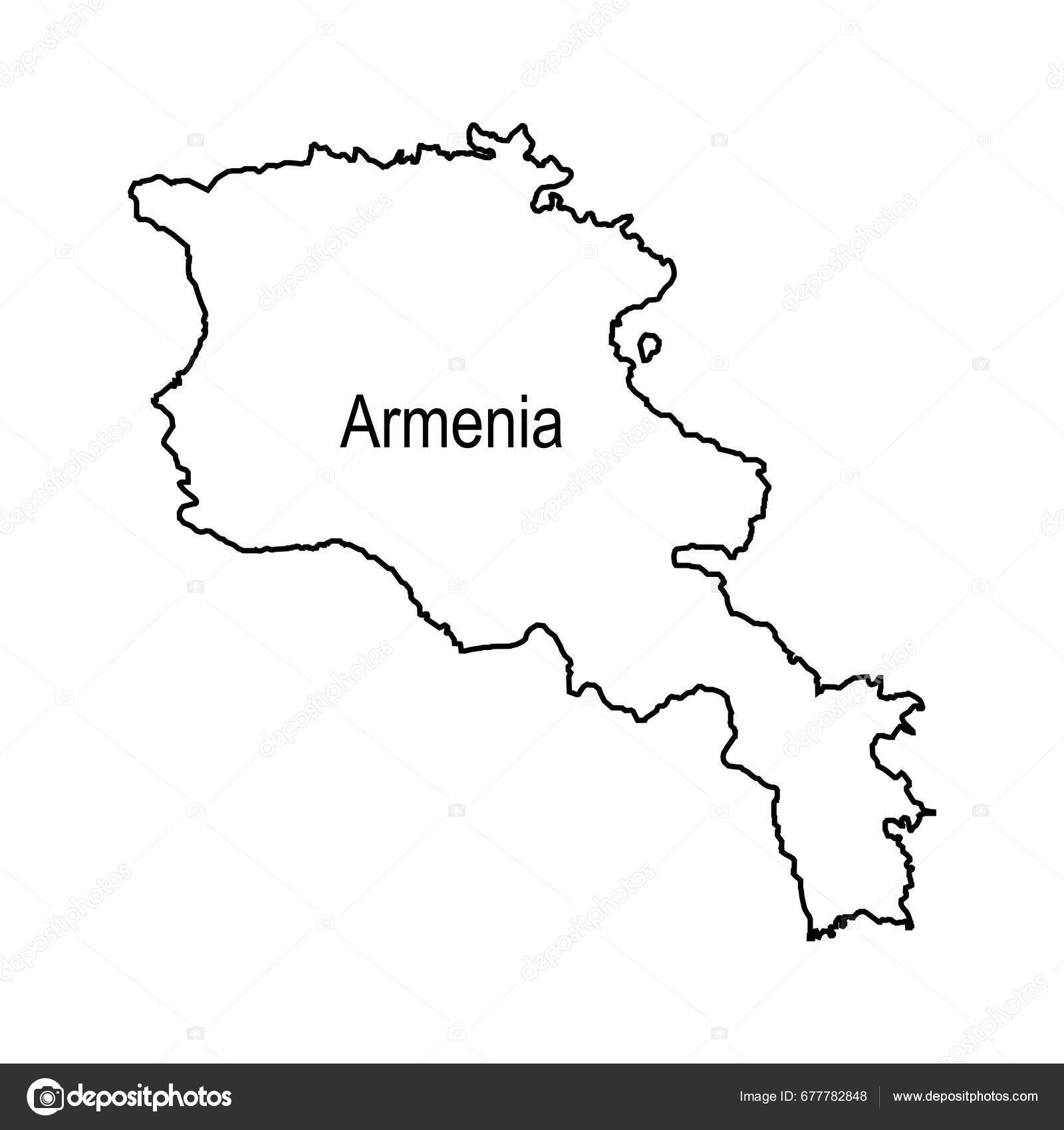 Armenia Map Icon Vector Illustration Symbol Design Stock Vector by ...